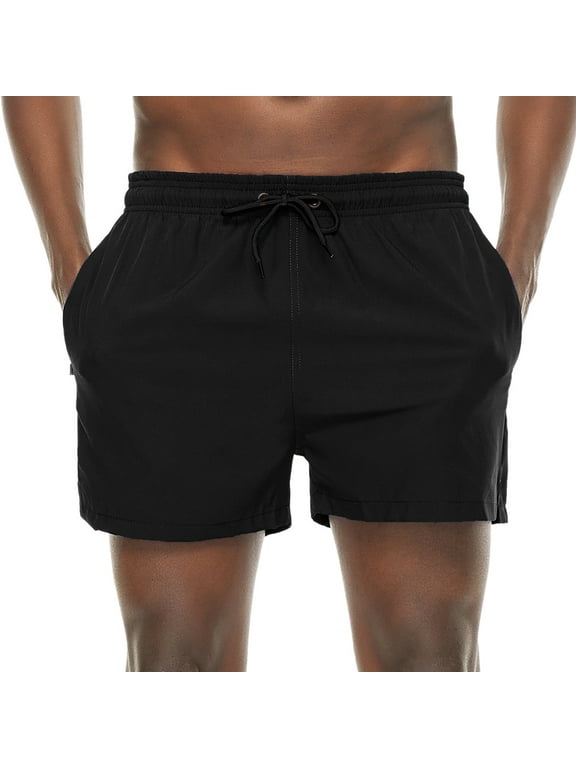 SURF CUZ Quick Dry Men's Swimwear: 5 Inch Swim Trunks with Compression ...