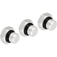 QPPOIH-G1/8 Male Thread Hex Head Pipe Plug, 3 Pack Aluminum Nut Cap ...