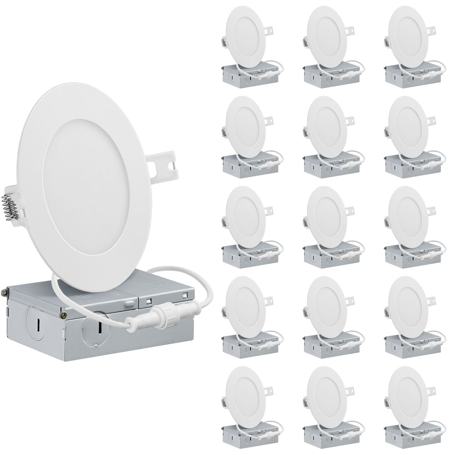 QPlus 4inch LED Recessed Lights, Aluminum Body, Warm White, Dimmable ...