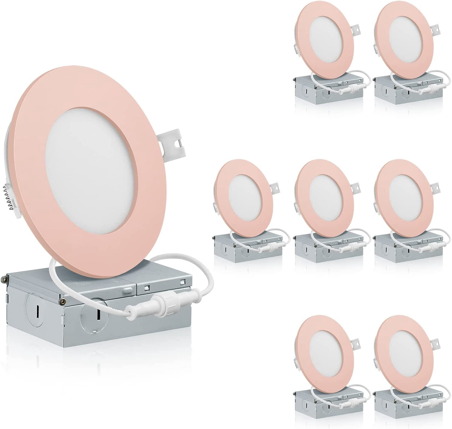 QPlus 4inch LED Recessed Lights, Aluminum Body, Warm White, Dimmable ...