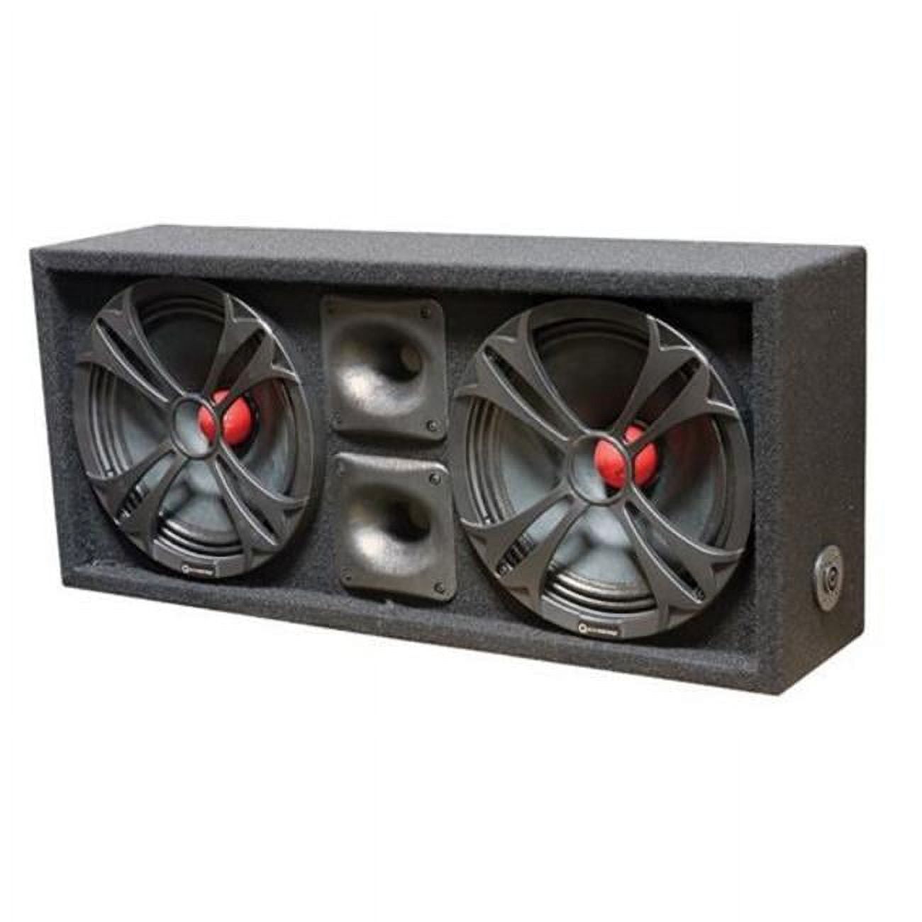 Q Power Chuchero 10 Inch Dual Subwoofers in Box Enclosure w/ Auto ...