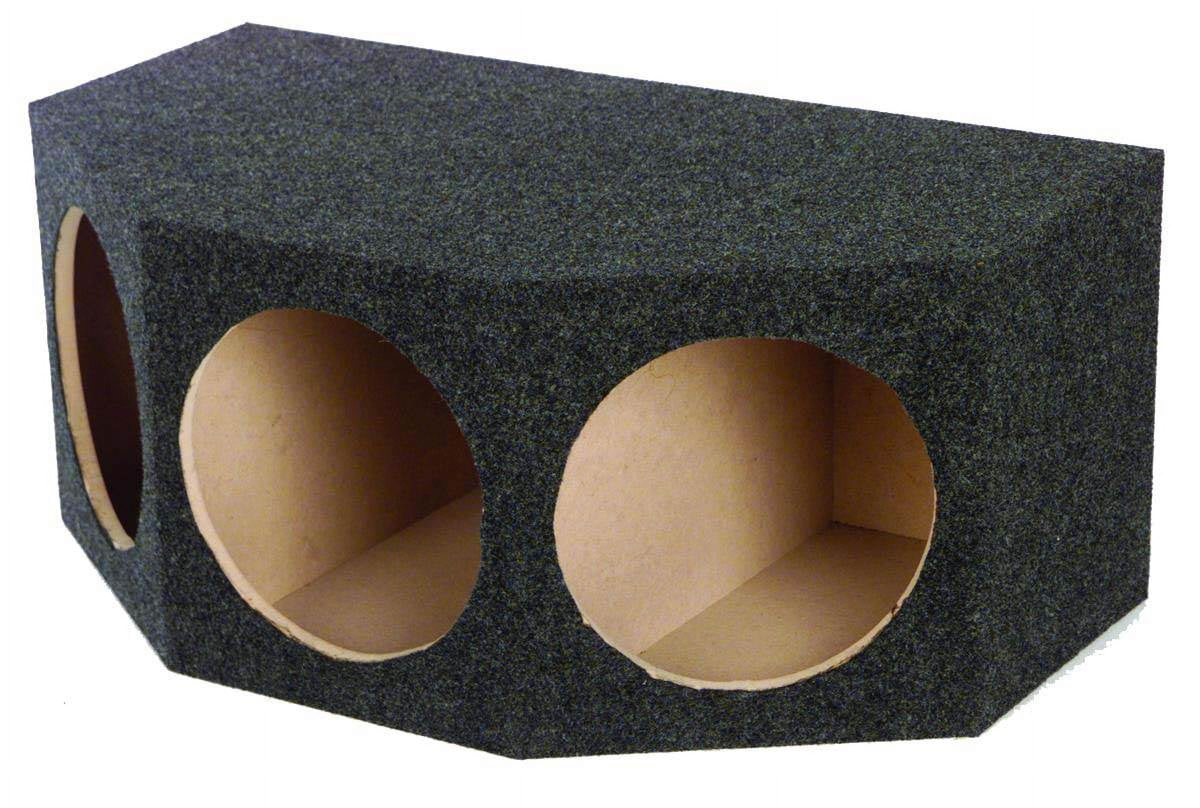 "QPower BASS12 3 Hole 12"" Subwoofer Enclosure | MDF Wood, Charcoal ...