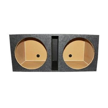 QPower QBOMB8V Dual 8 Inch Vented Subwoofer Box with Durable Bedliner ...