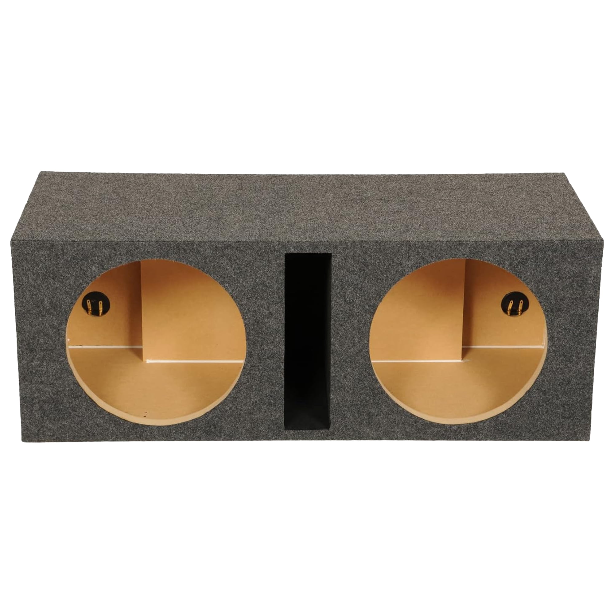 QPower Heavy Duty Dual 15-Inch Vented MDF Subwoofer Box Enclosure with ...