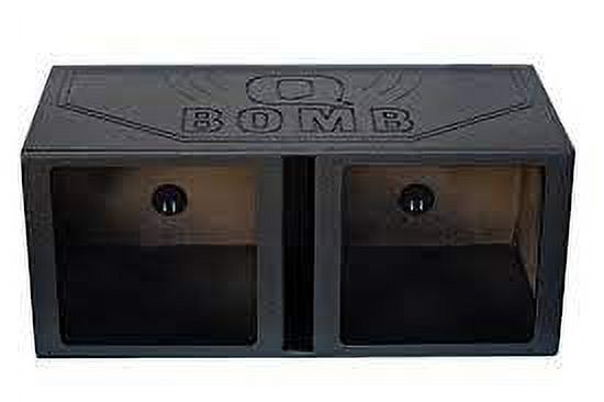 QPower QBOMB 15" 2 Hole Vented Dual Car Subwoofer Enclosure Square Sub ...