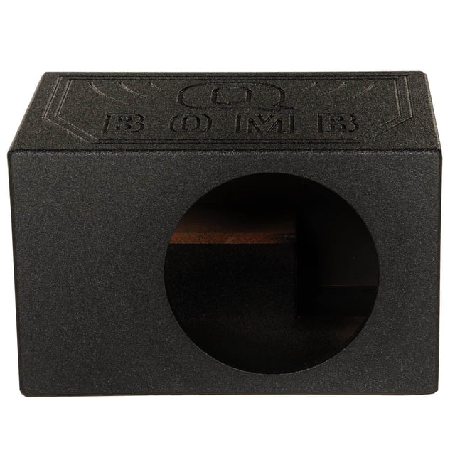 QPower QBOMB10VL Single 10" Vented Ported Car Subwoofer Box Enclosure ...