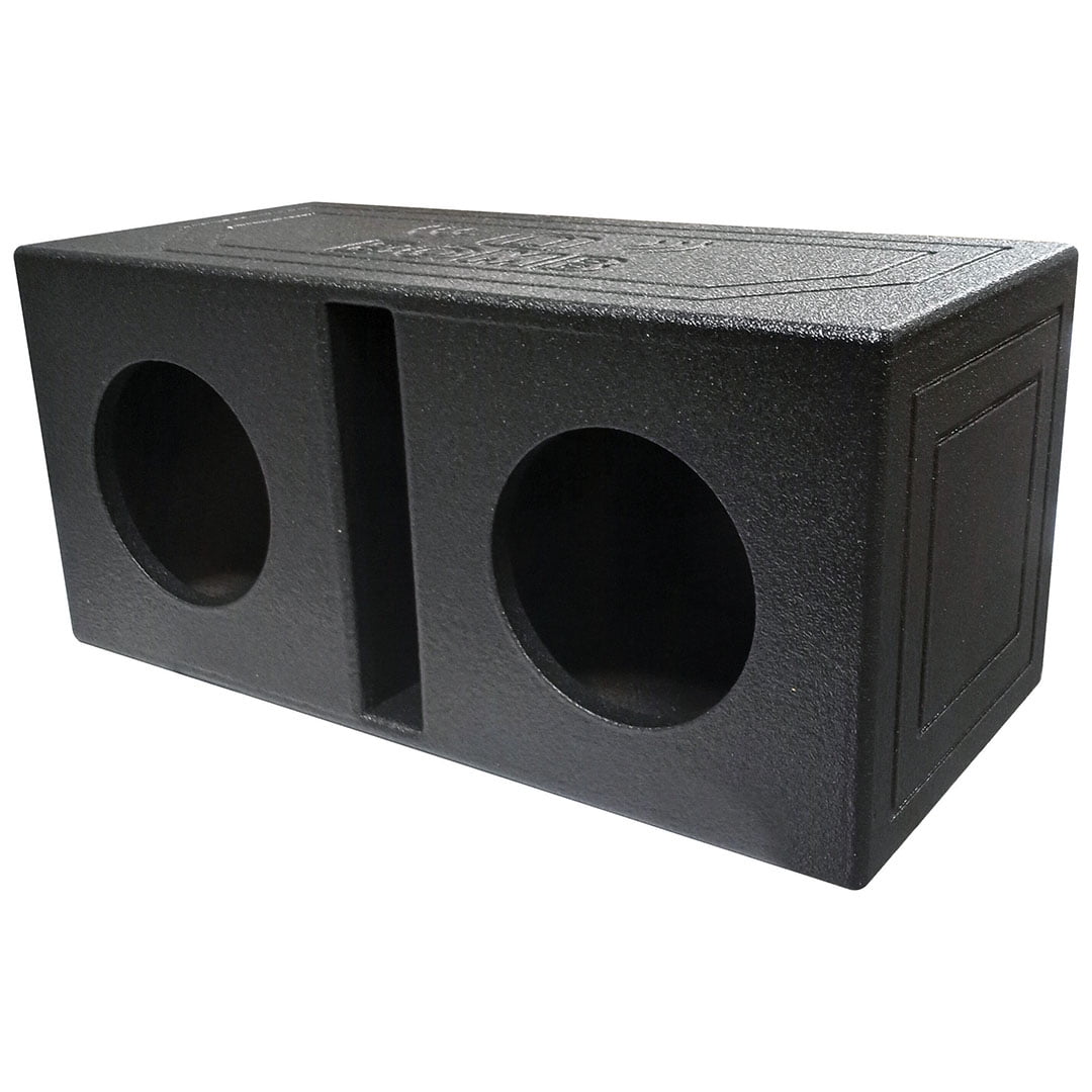 QPower QBOMB8V Dual 8 Inch Vented Subwoofer Box with Durable Bedliner ...