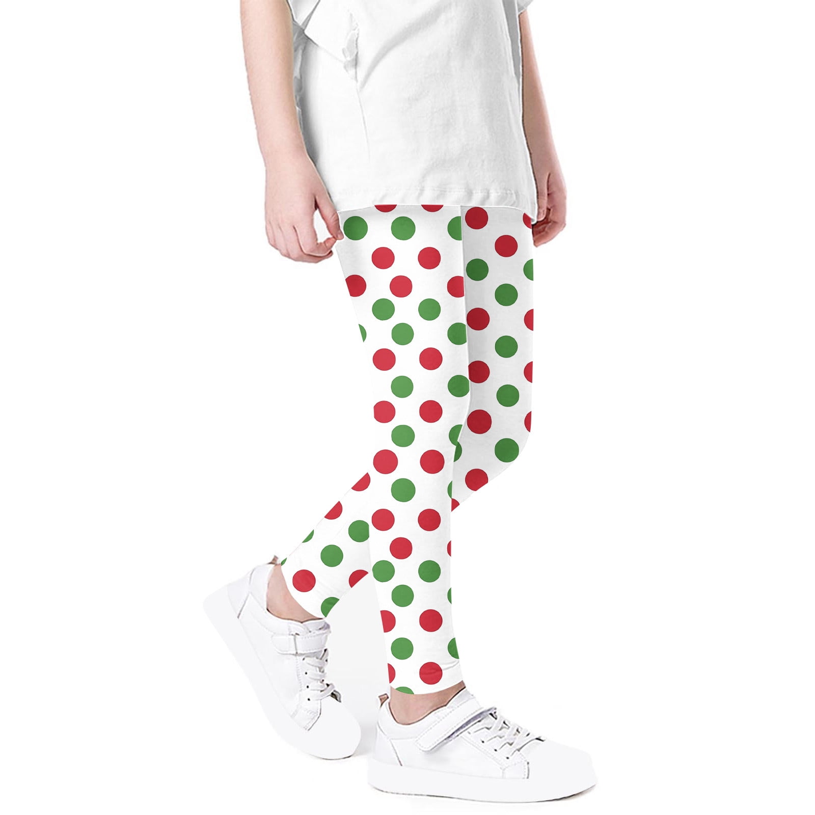 QQAMB Girls Christmas Leggings Cute Graphic High Waist Xmas Yoga Pants ...