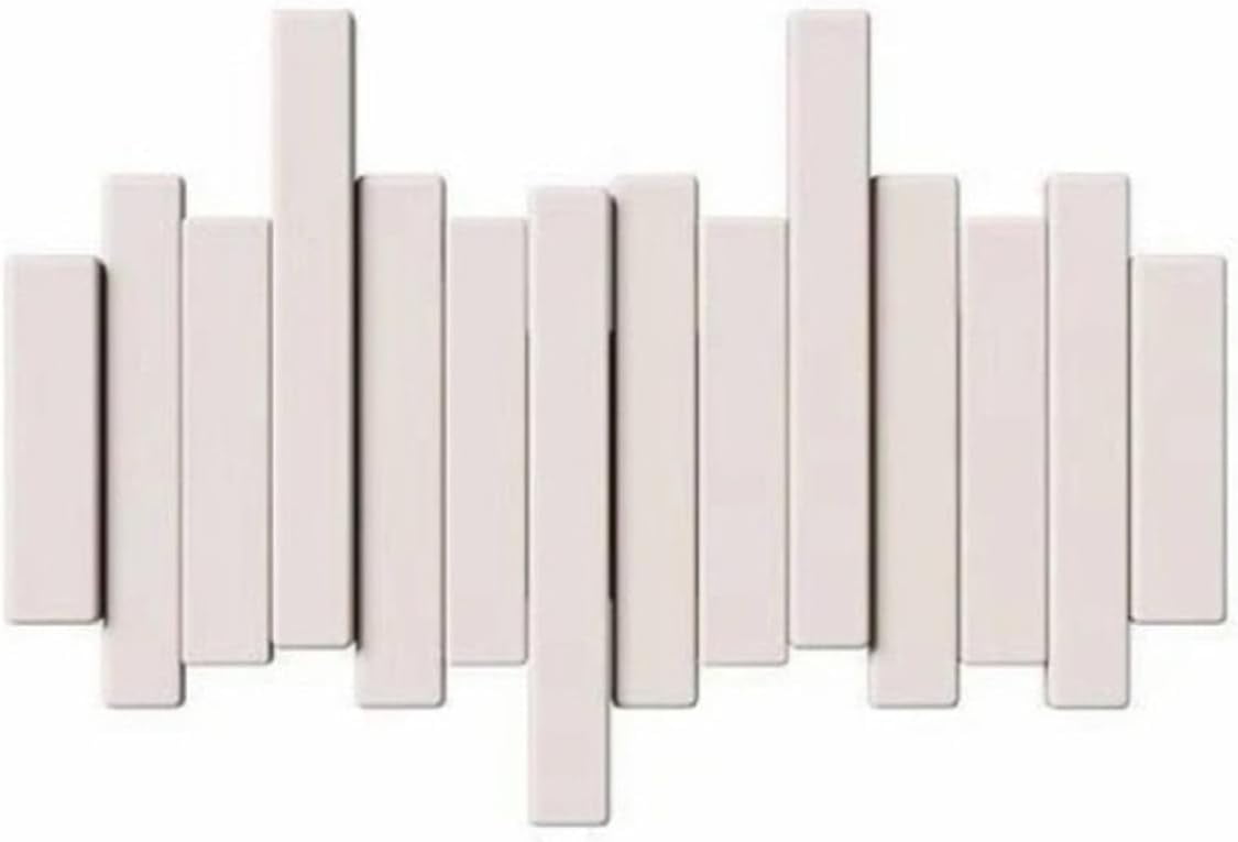 QQP Natural Wooden Piano Key Coat Rack, Wall Mounted Coat Hooks Wall ...