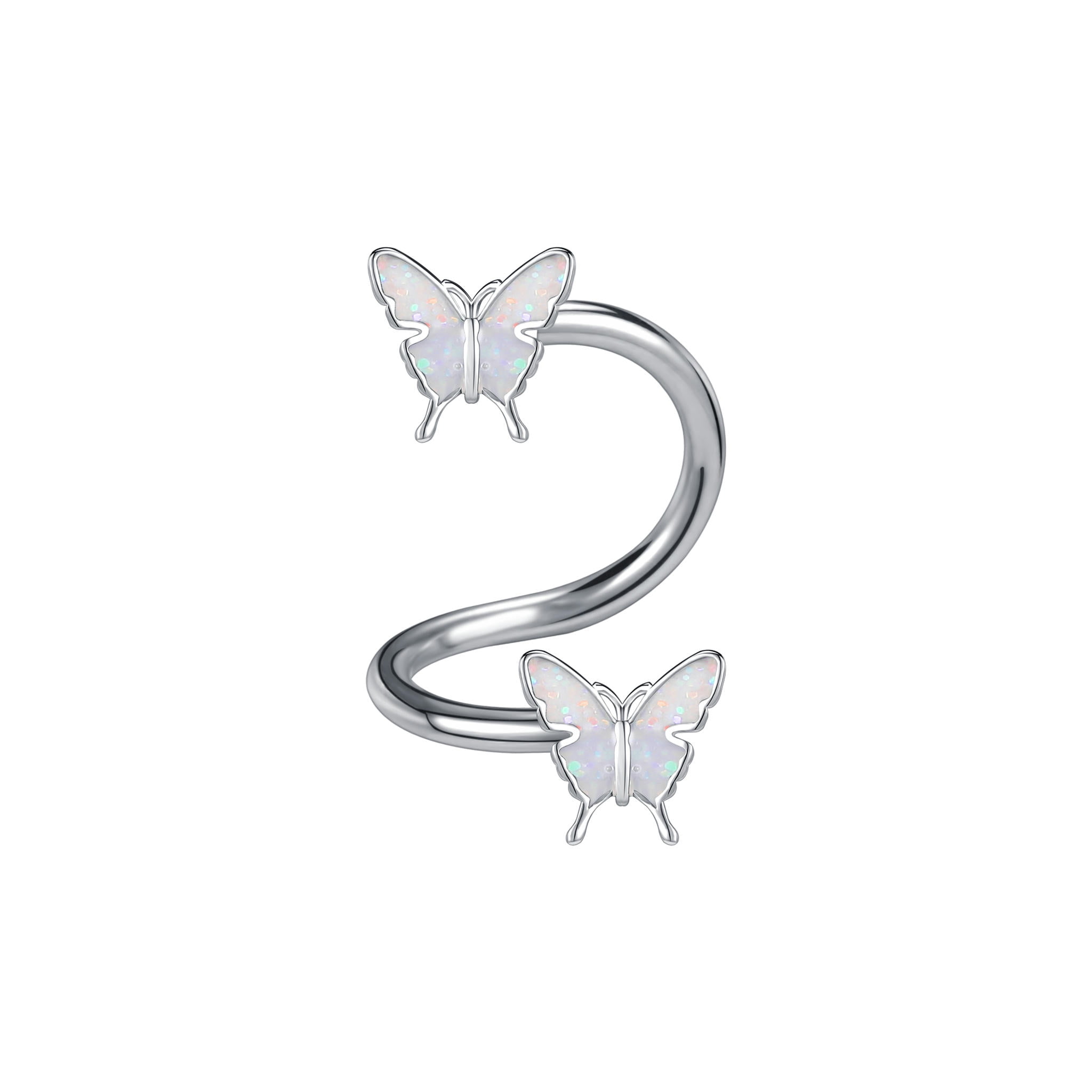 QQTDFG 1/3Pcs Stainless Steel Fake Nose Piercing Butterfly Magnetic ...