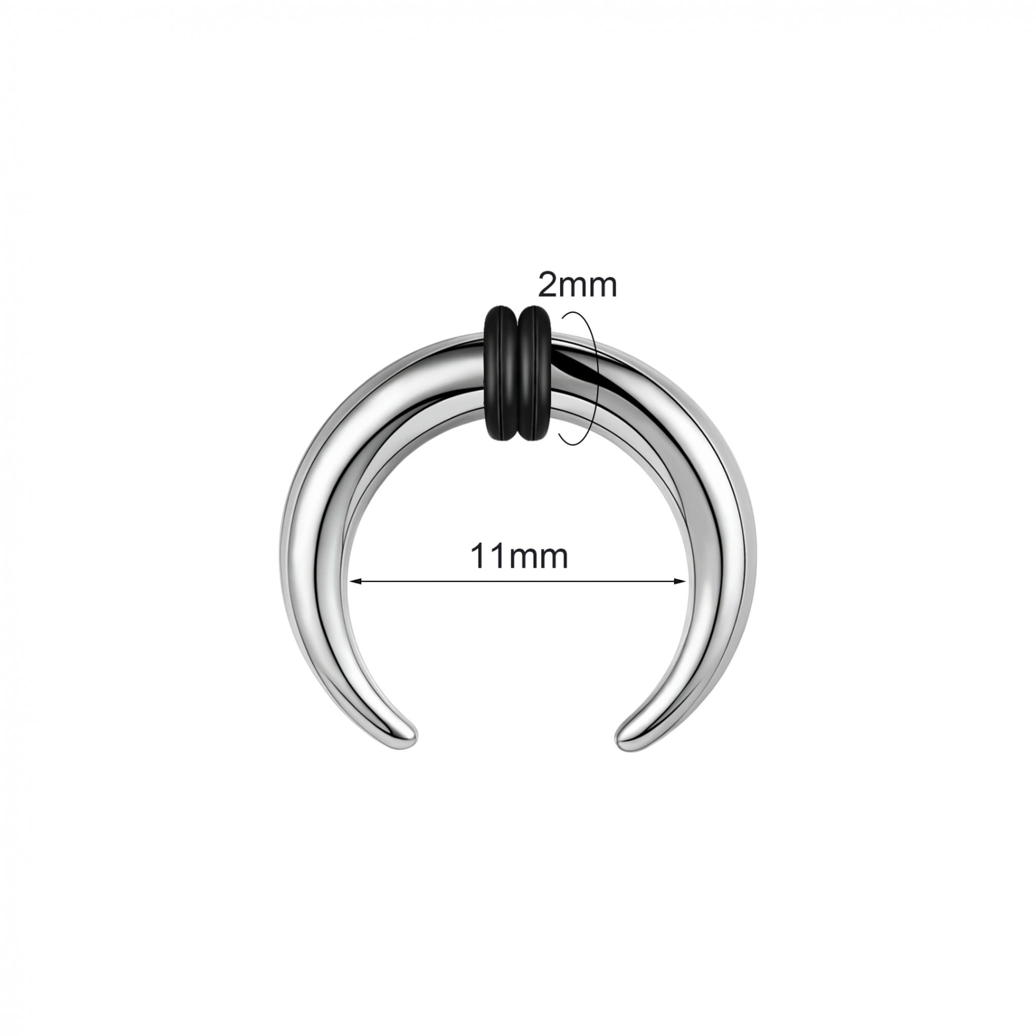 QQTDFG 1 Pc Surgical Steel Septum Rings Buffalo Septum Pincher Tapers ...