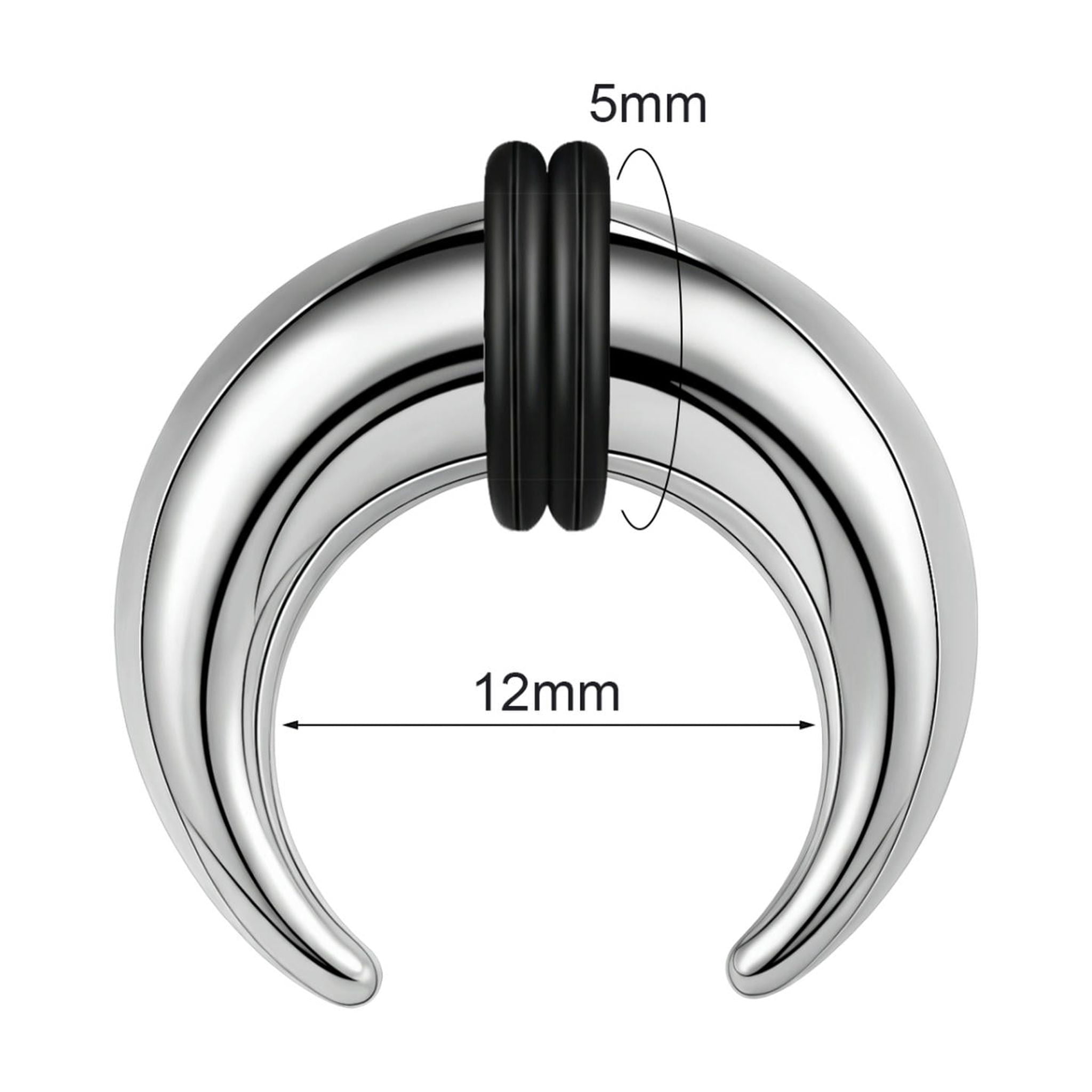 QQTDFG 1 Pc Surgical Steel Septum Rings Buffalo Septum Pincher Tapers ...