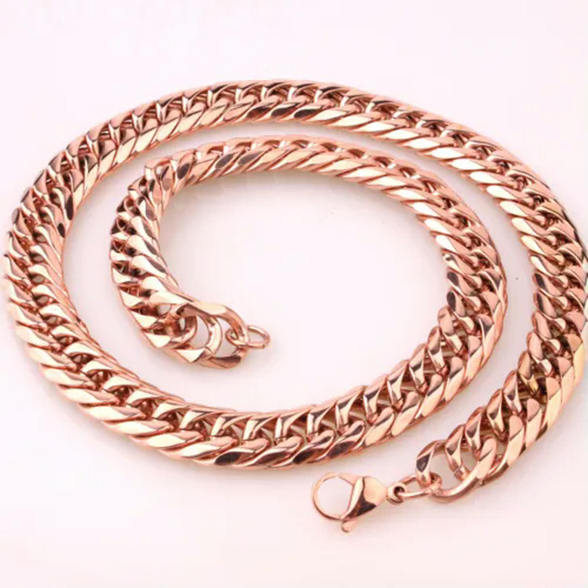 QQTDFG 11/13/16mm Polished Fashion Mens Chain Stainless Steel Curb ...