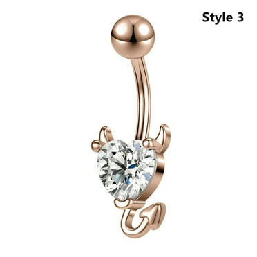 Luxe Modz Colorful Belly Button Rings 14G Surgical Steel Body Jewelry ...