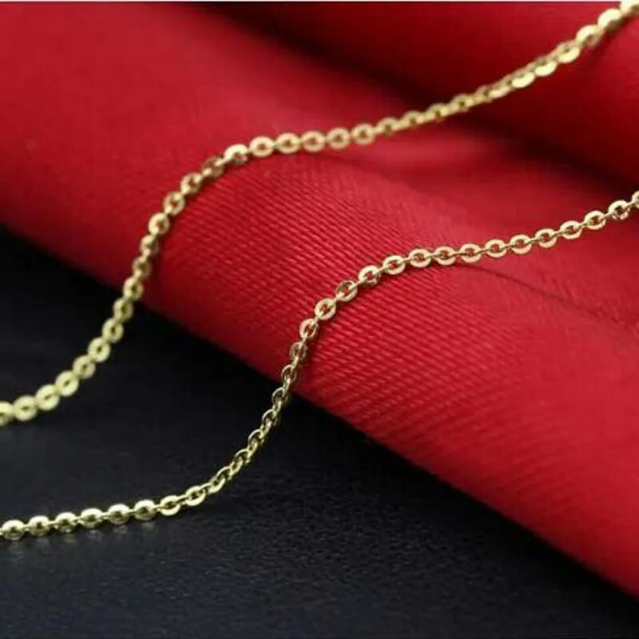 QQTDFG 3PCS 24K Yellow Gold Plated Fashion O Links Chains Necklace for ...