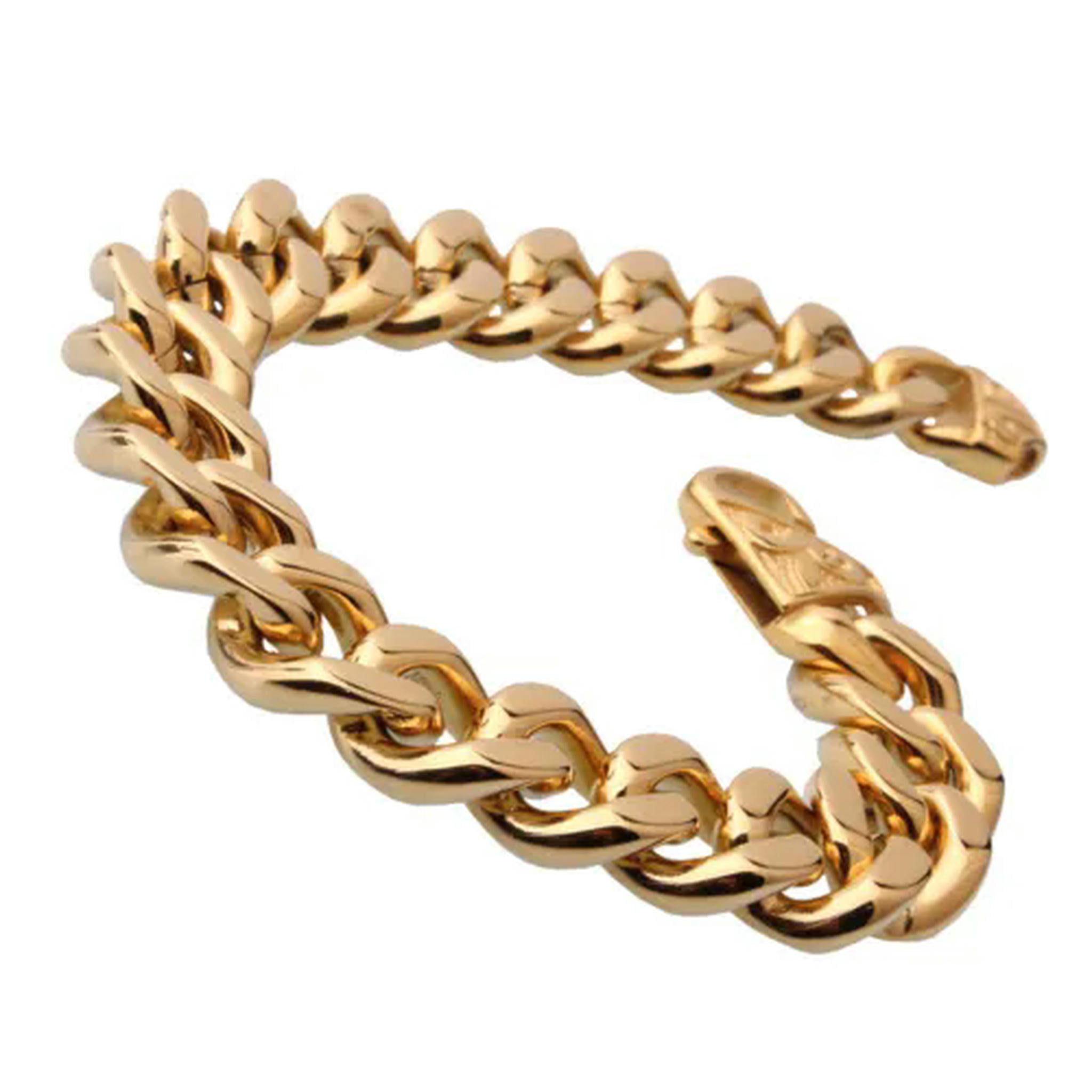 QQTDFG 7-11" Classic Mens Chain Wristband 316L Stainless Steel Curb ...