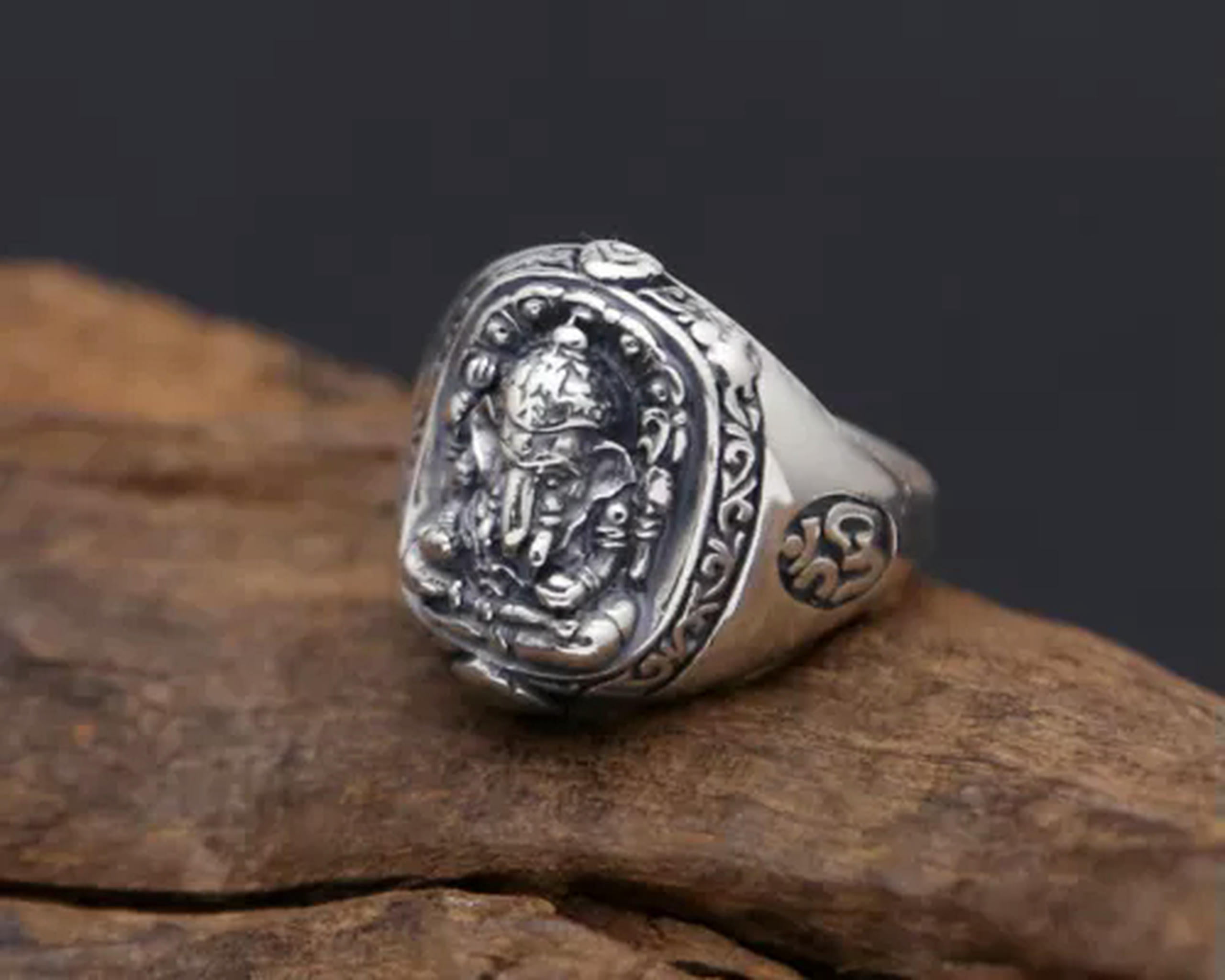 QQTDFG 925 Sterling Silver Lord Hindu Ganesha Om Omh India Yoga Namaste ...