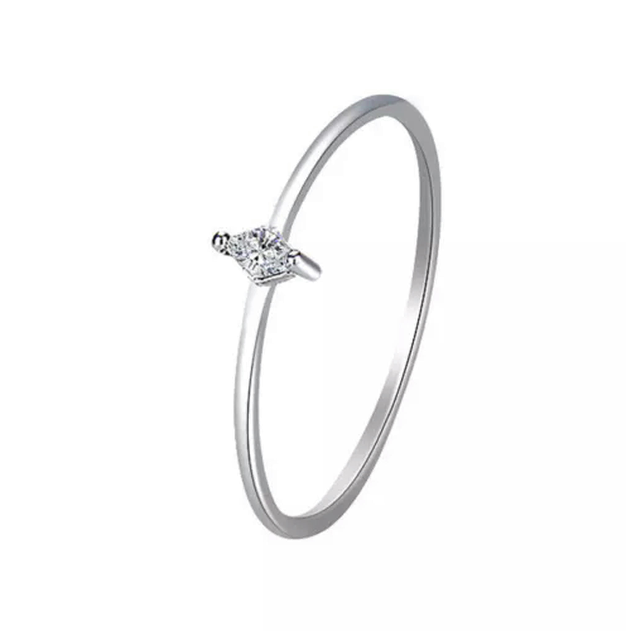 QQTDFG 925 Sterling Silver Marquise CZ Midi Knuckle Thin Dainty Pinkie ...