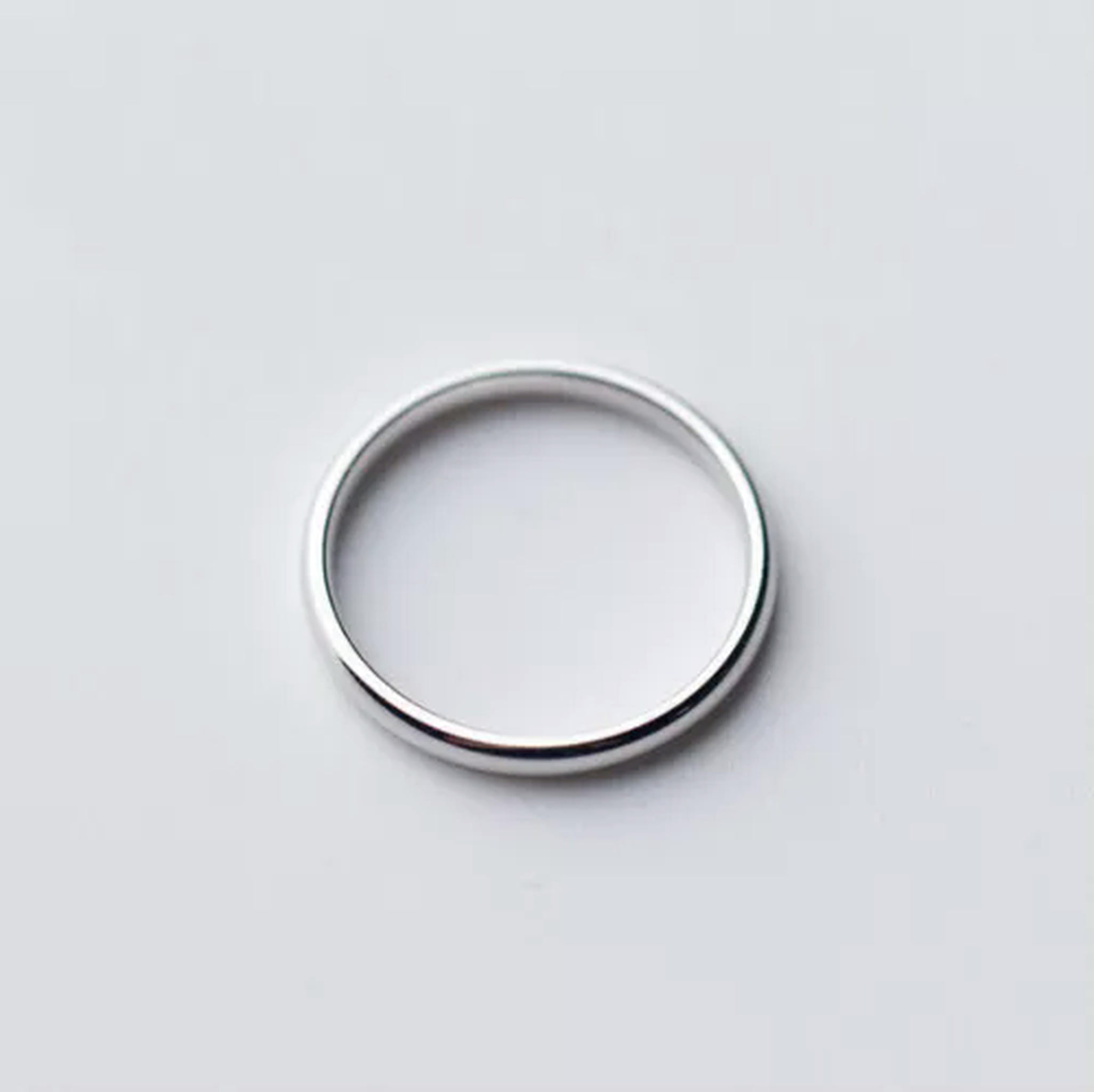 QQTDFG 925 Sterling Silver Simple Thin Band Knuckle Midi Pinkie Ring A3374-4.5 - Walmart.com