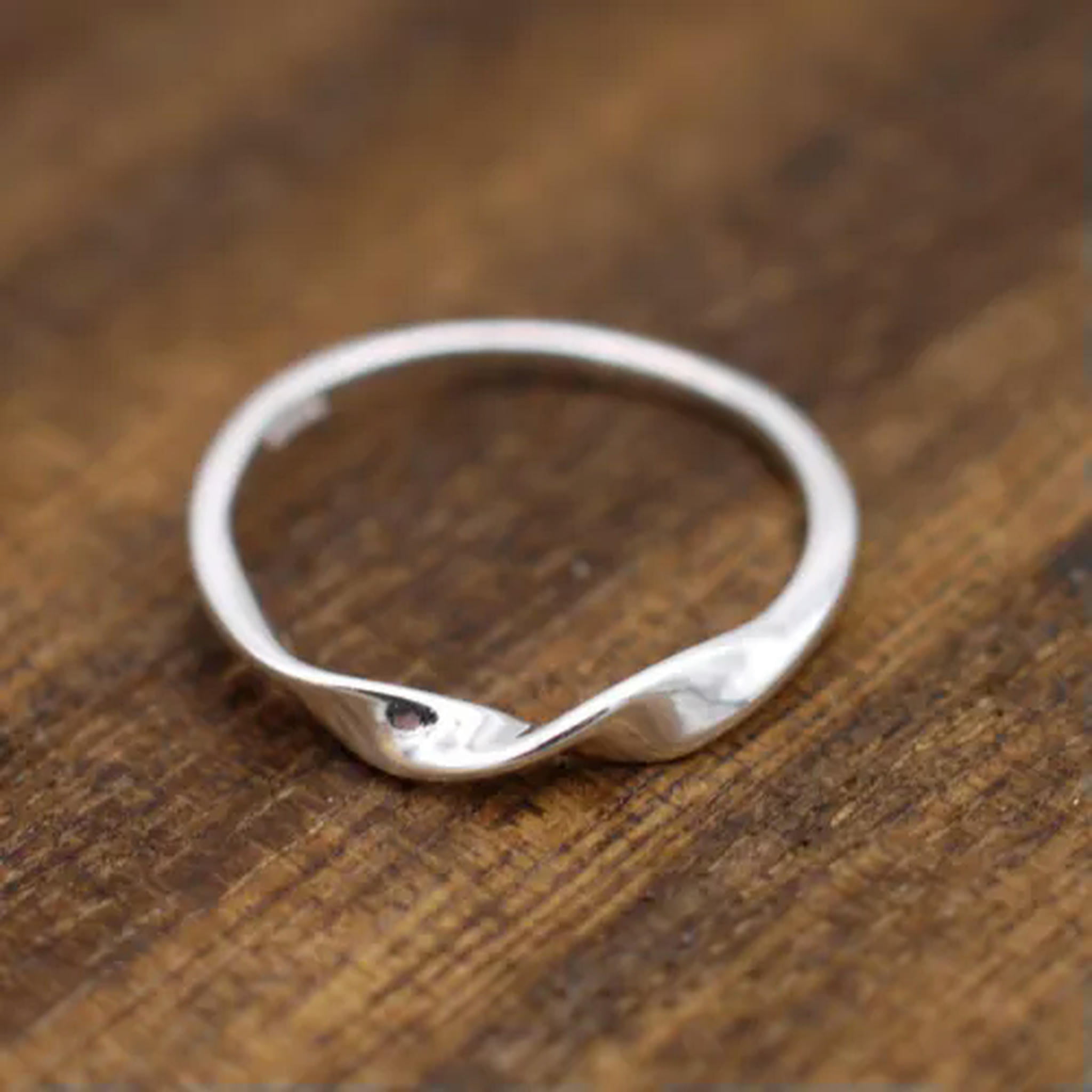 QQTDFG 925 Sterling Silver Twisted Above Knuckle Midi Mid Dainty Thin ...