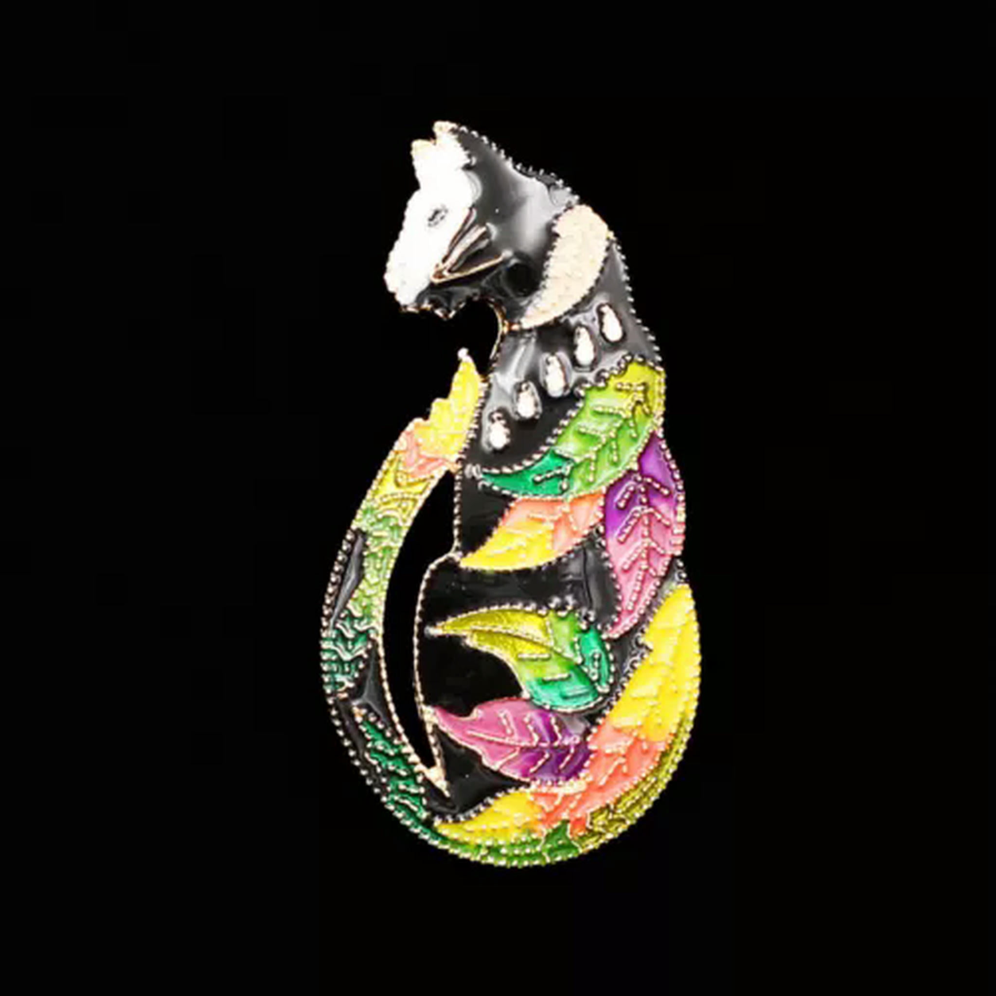 QQTDFG Cute Pin Womens Multicolor Enamel Cat Kitten Cute Animal Brooch ...