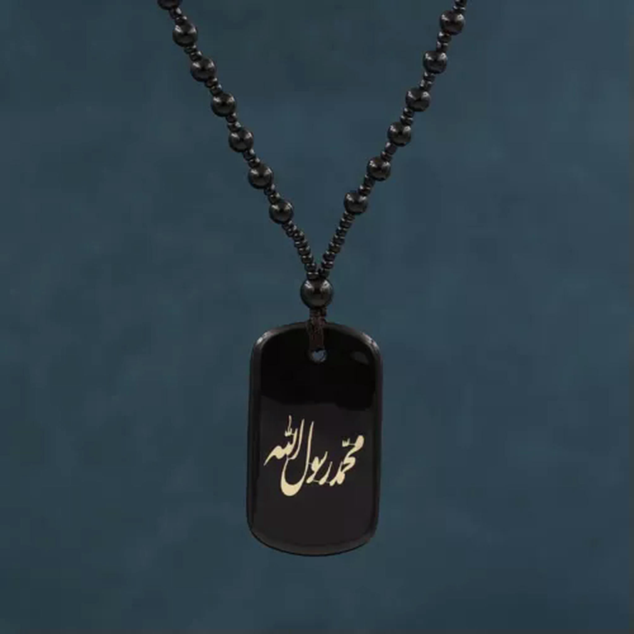 QQTDFG Men's Necklace Allah Quran Muslim Turquoise Pendant Islamic Je ...