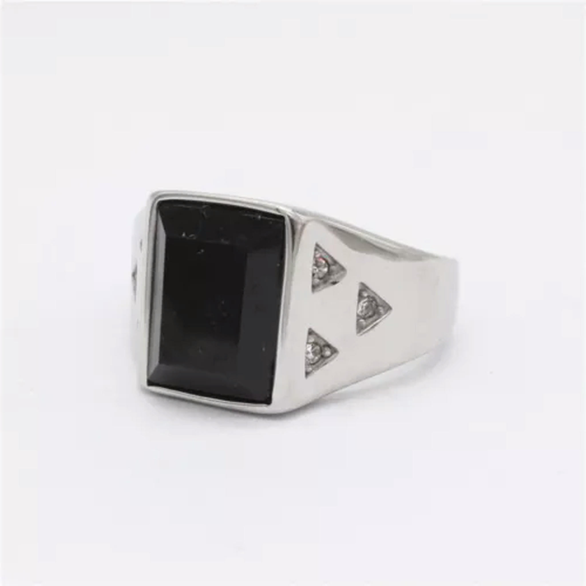 QQTDFG Signet Ring for Men's Stainless Steel Vintage Square Red Stone ...