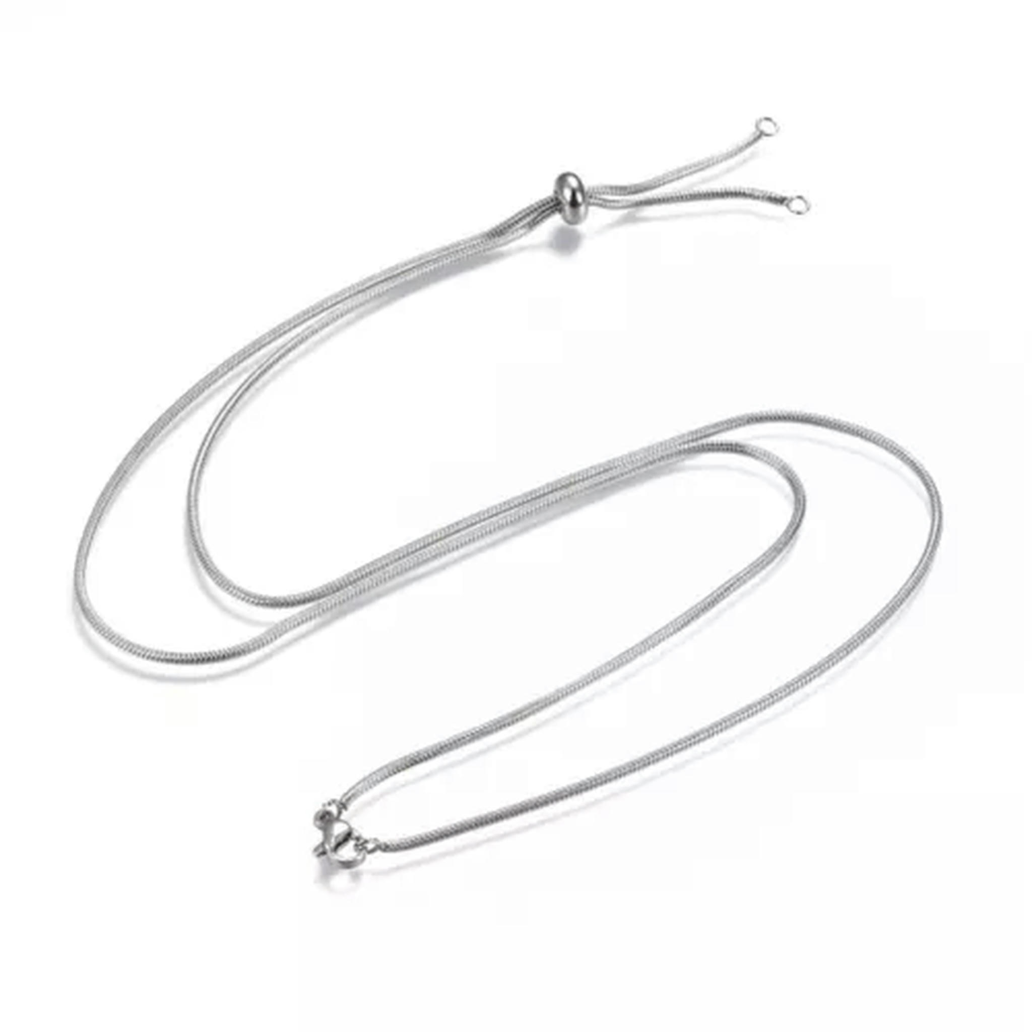 QQTDFG Stainless Steel Slider Necklaces Snake Stopper Beads Gold Silver ...