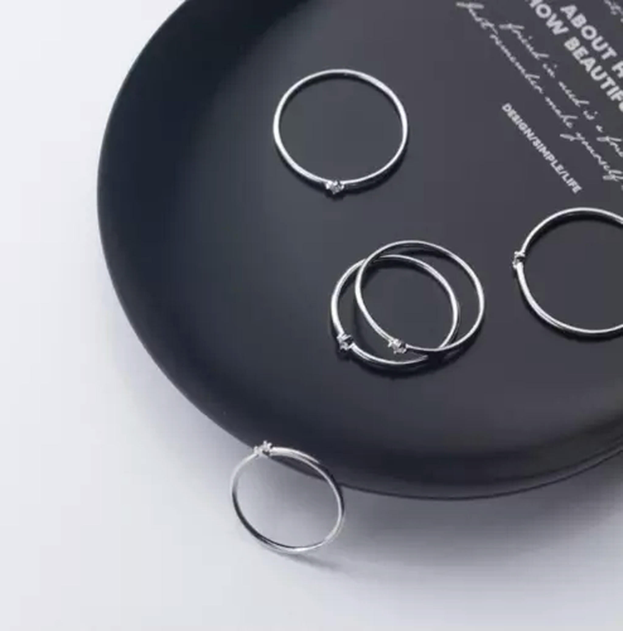 QQTDFG Sterling Silver Simple CZ Knuckle Midi Pinkie Knuckle Stacking Ring A3578-5.5 - Walmart.com