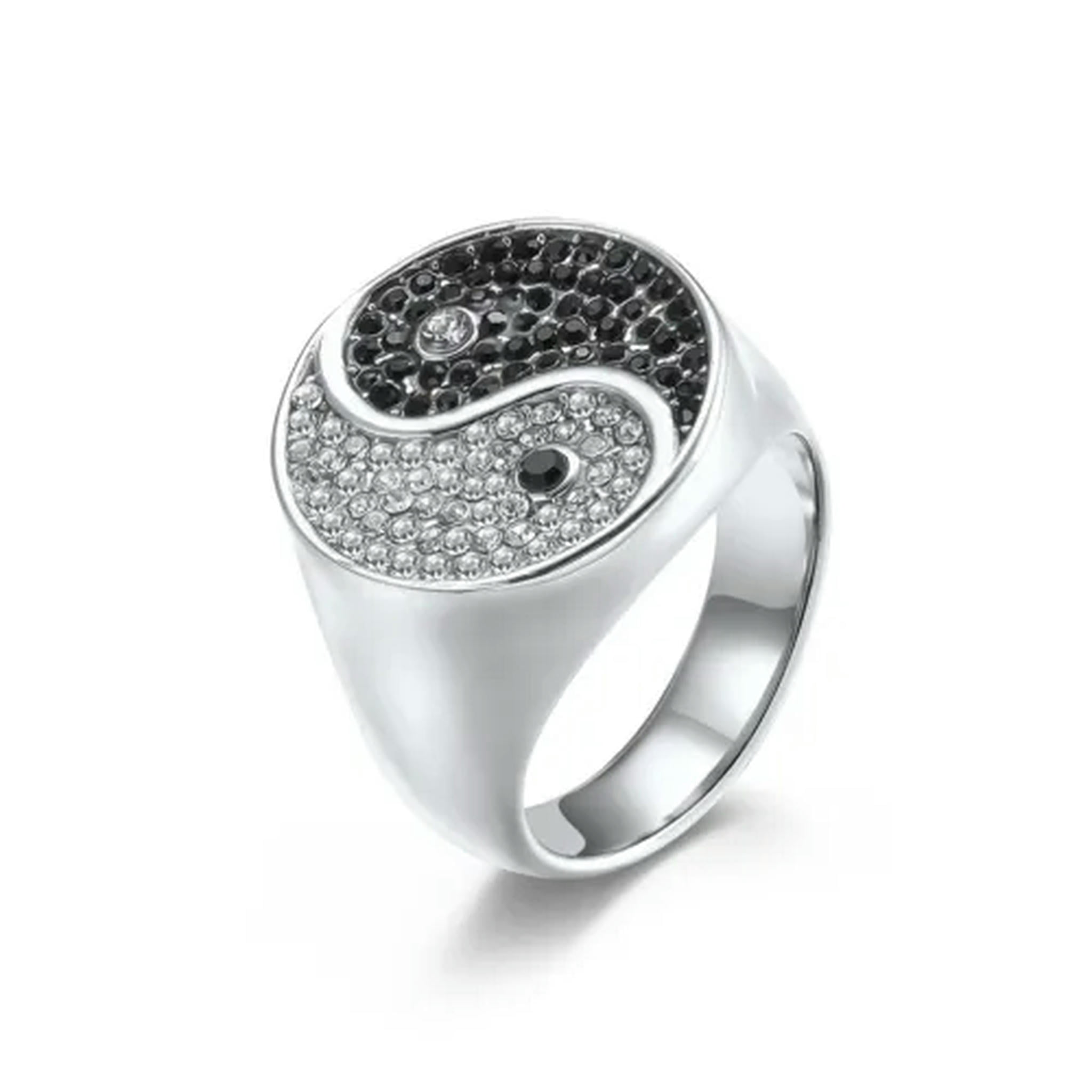 QQTDFG Tai Chi Ring for Men Women Stainless Steel Band Biker Jewelry ...