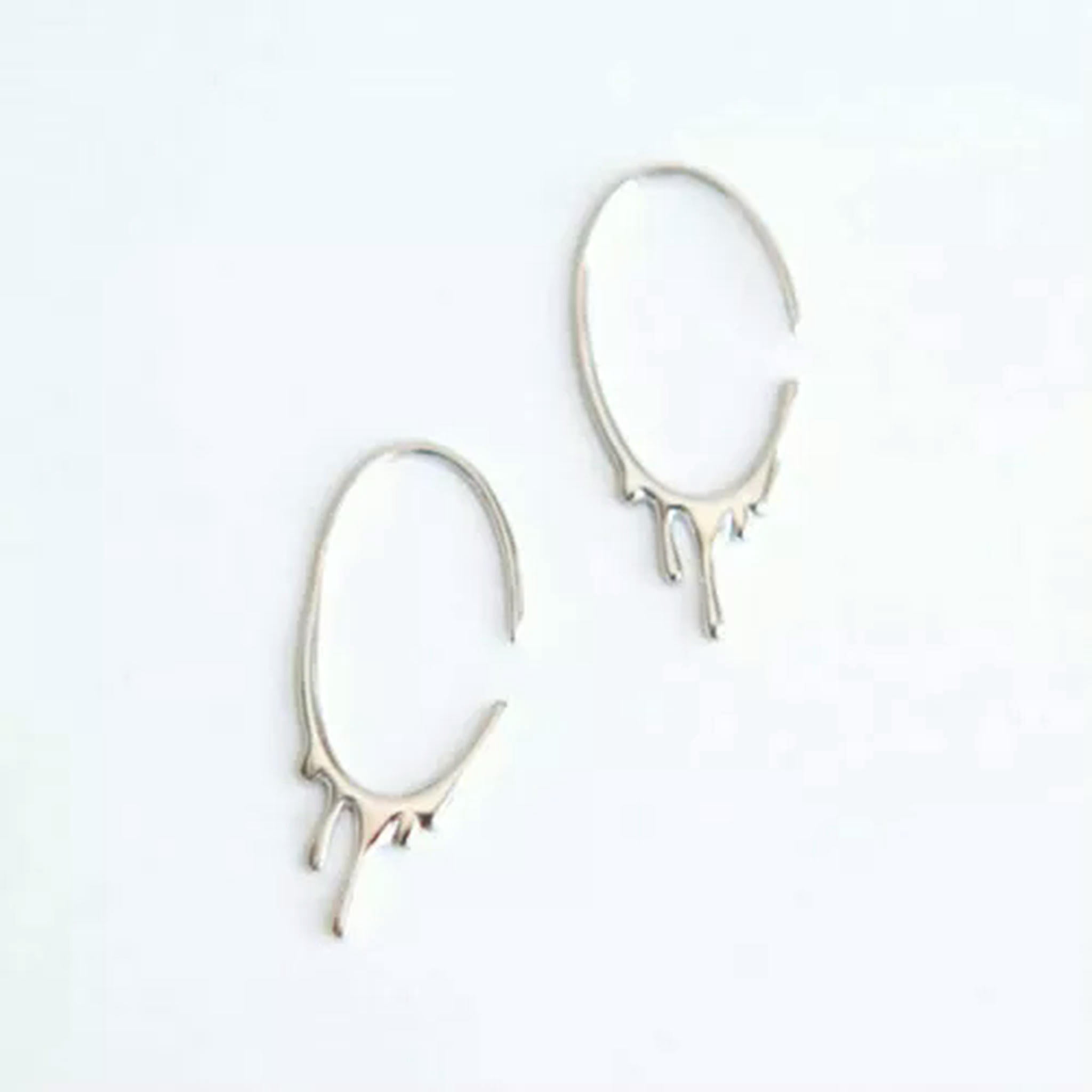 QQTDFG Unique 925 Sterling Silver Drip Paint Hoop Dangle Hook Earrings ...