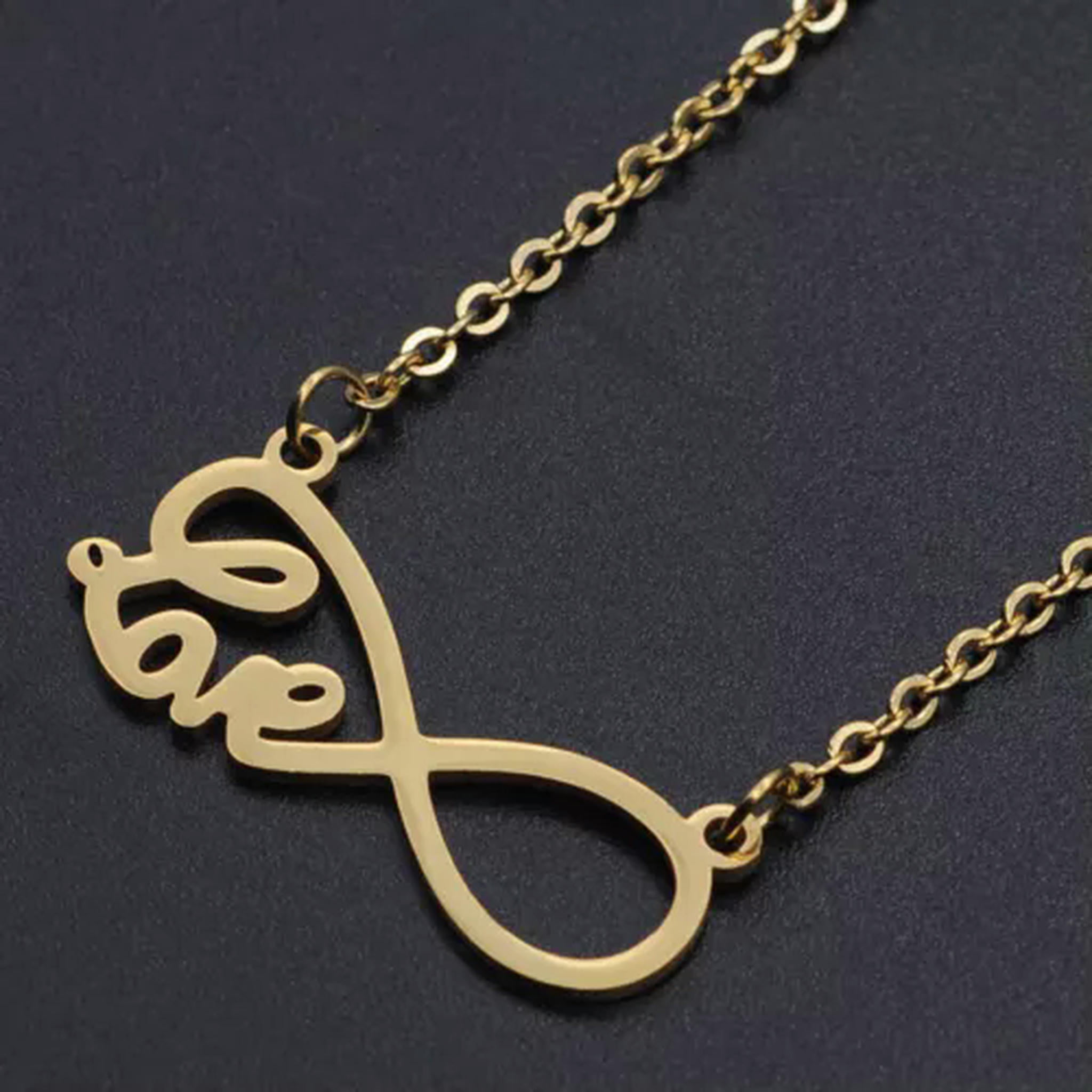 QQTDFG Valentine Stainless Steel Pendant Necklace Lobster Infinity Love ...