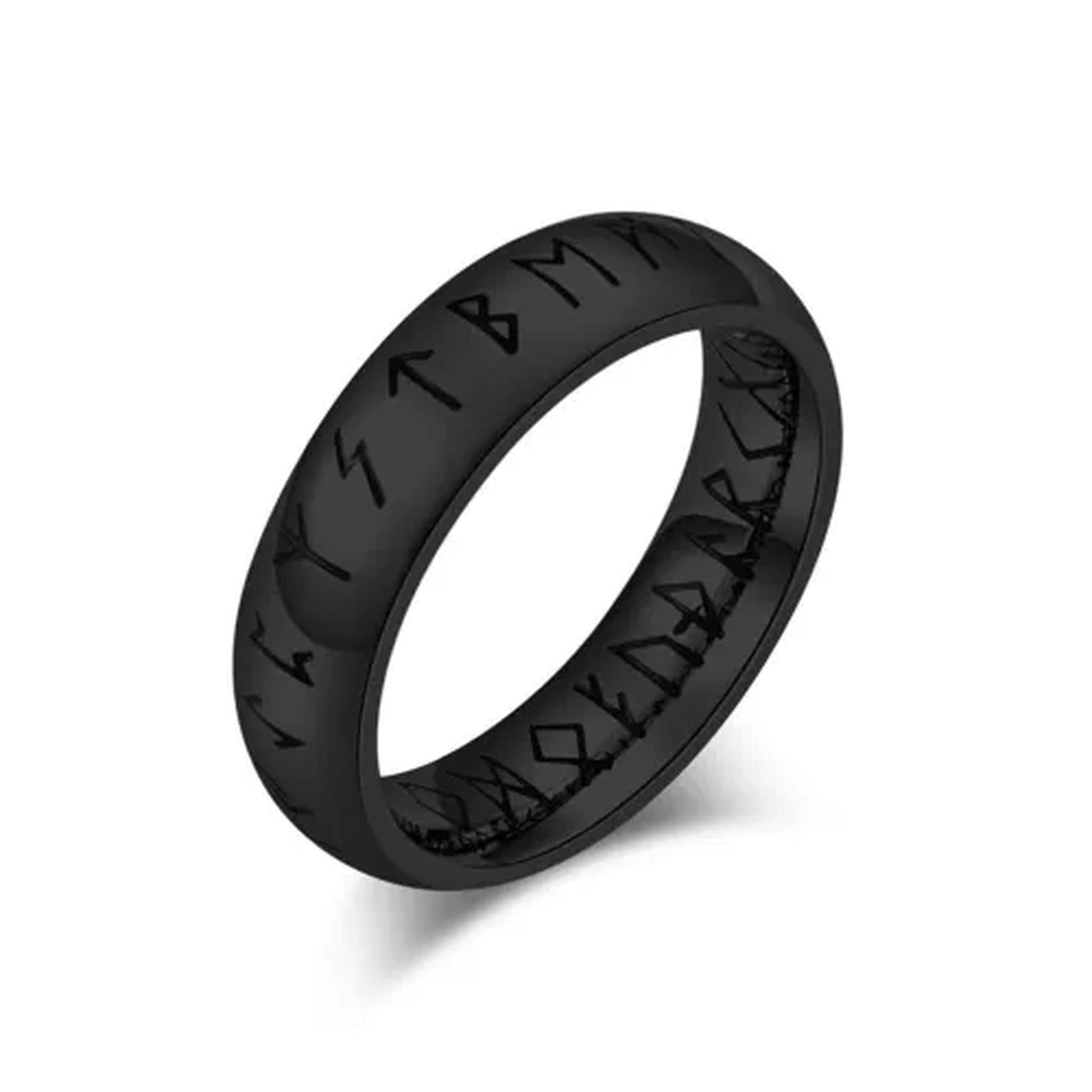 QQTDFG Viking Rings for Men Women Norse Raven Runes Vegvisir Compass ...