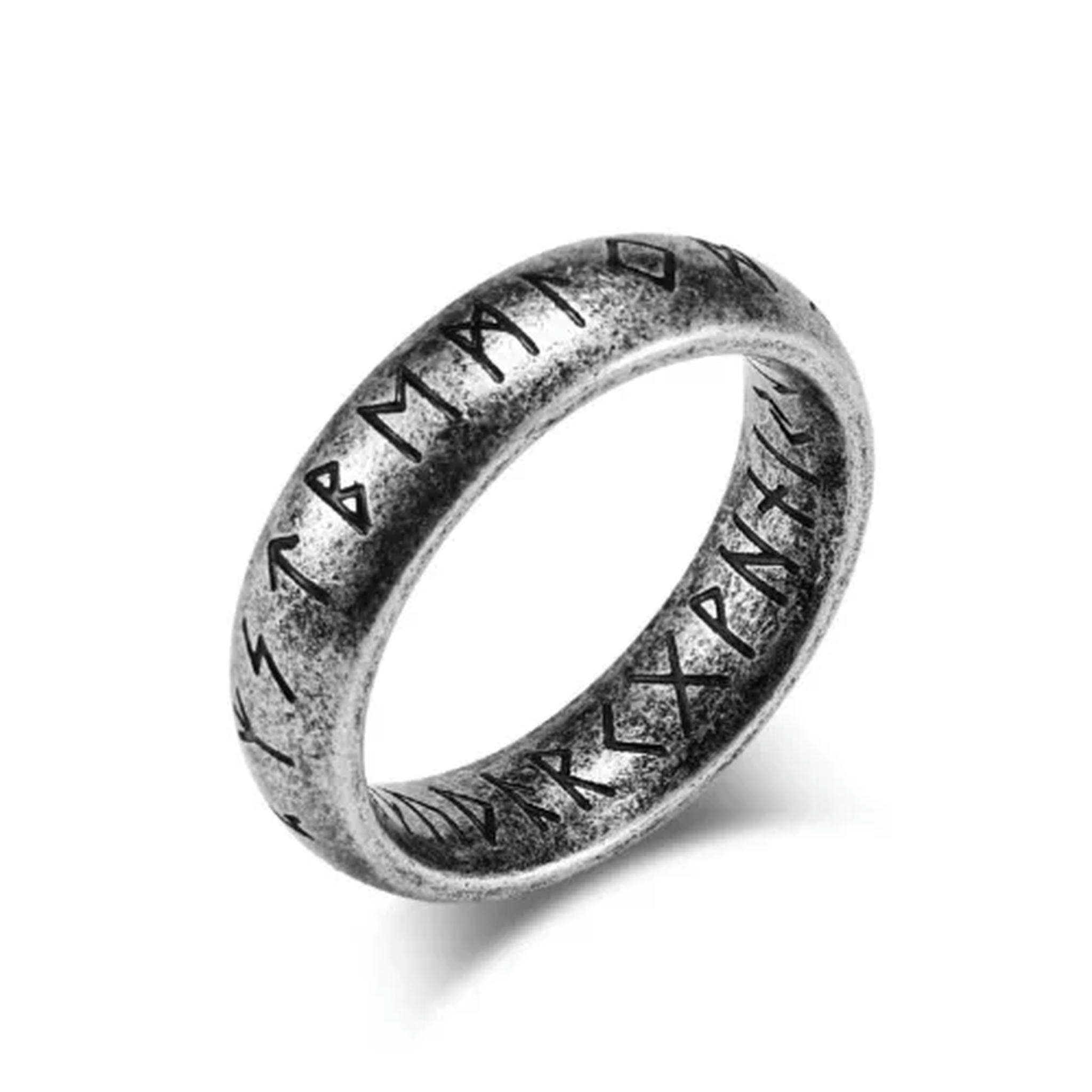 QQTDFG Viking Rings for Men Women Norse Raven Runes Vegvisir Compass ...