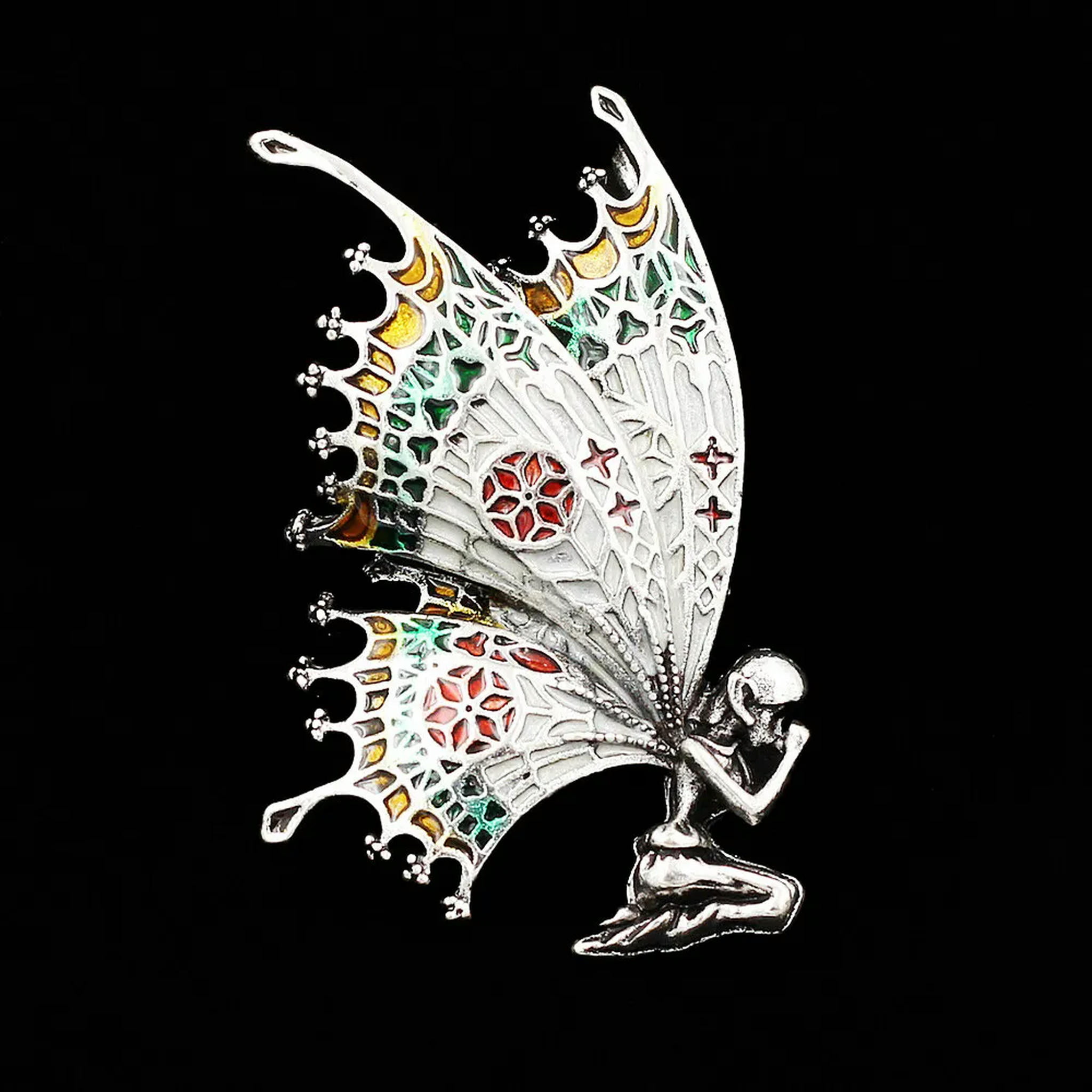 QQTDFG Vintage Angel Wings Fairy Elf Charm Brooch Pin Womens Jewelry ...