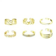 Primal Gold 10 Karat Yellow Gold Bamboo Texture Toe Ring - Walmart.com