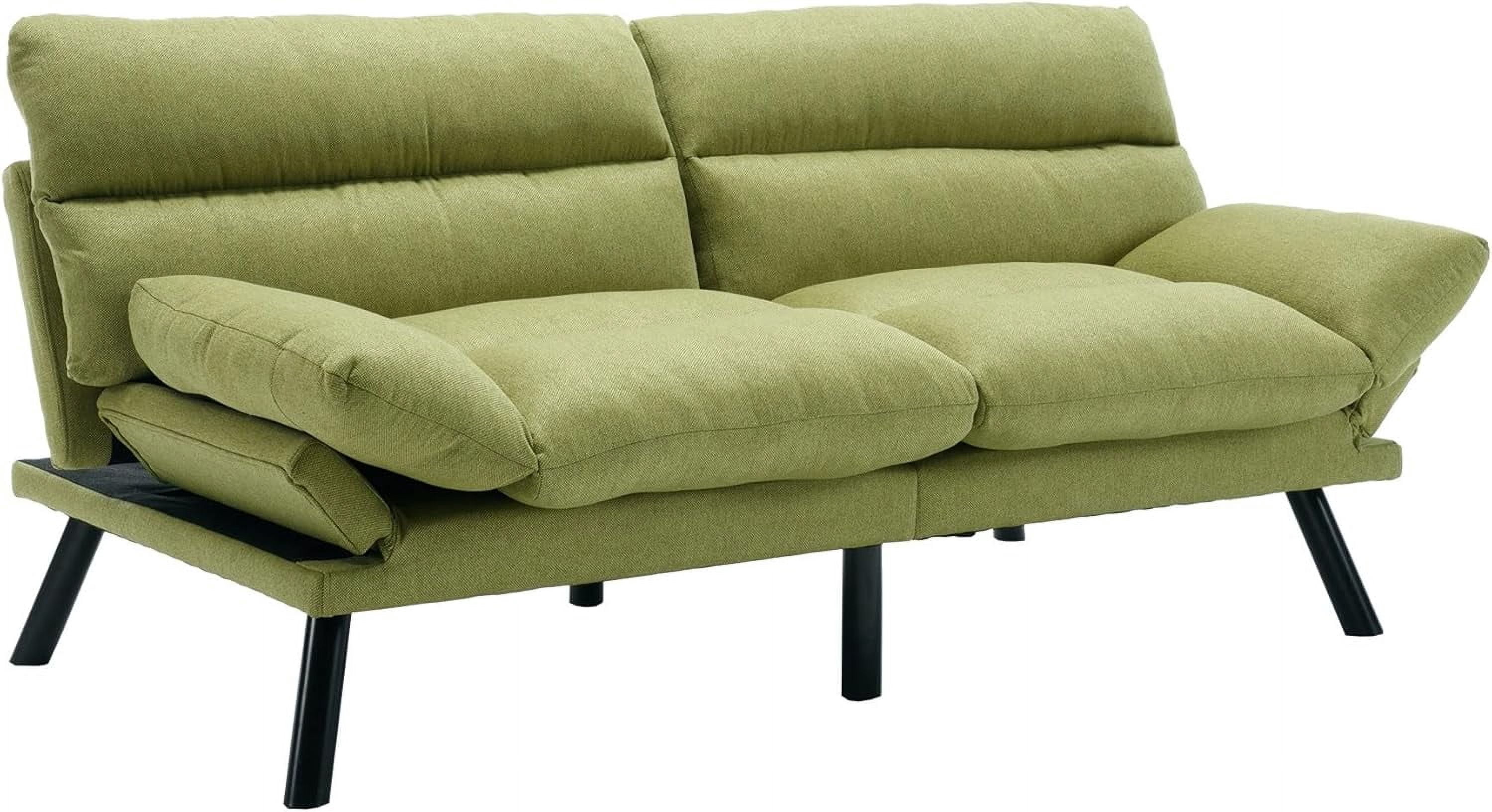 QQU Modern 3-in-1 Convertible 2-Seats Sofa Bed,Upholstered Sofa with ...