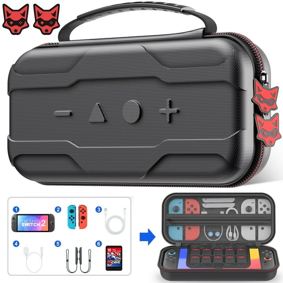Switch 2 Case Compatible for Nintendo Switch 2 Console, Slim Carrying ...