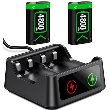 Controller Battery Pack,2x4800mWh Fast Charging USB Xbox Rechargeable ...
