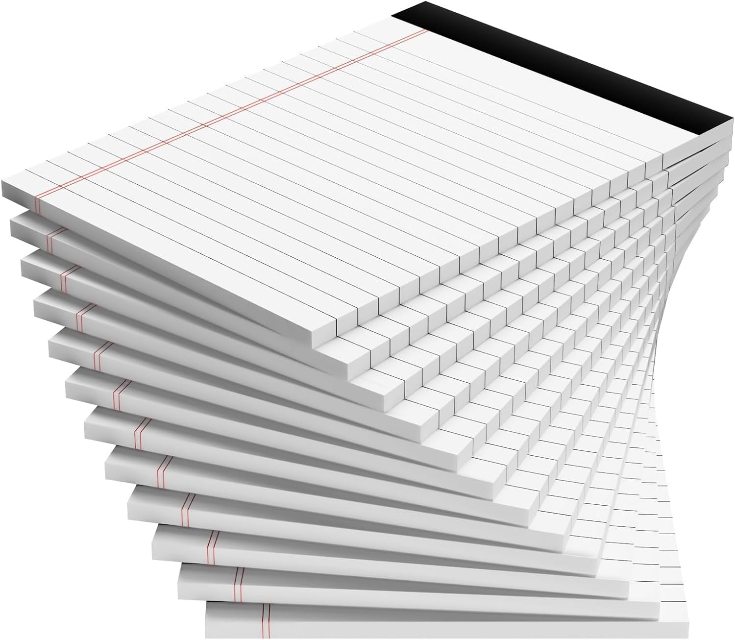 QQY 12 Pack Note Pads 4x6 Inch, White Mini Legal Pads, Small Writing ...