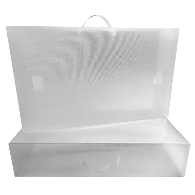 QQbed 10 Pack Clear Plastic Stackable Storage Organizer Shoe Boxes with ...