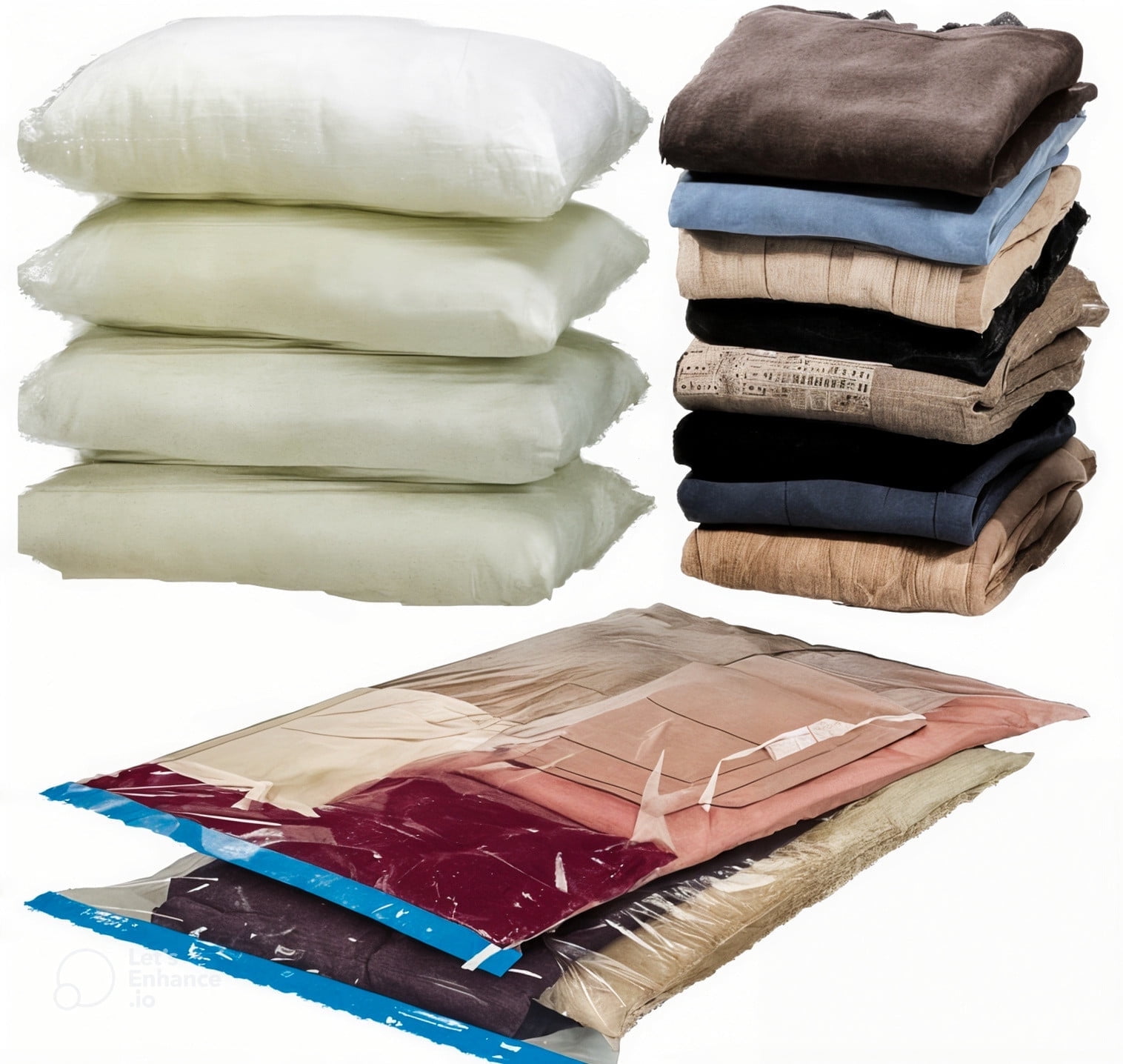 QQbed Adult's Dustproof Extra Large Vacuum Seal Organizer Bag, Clear ...