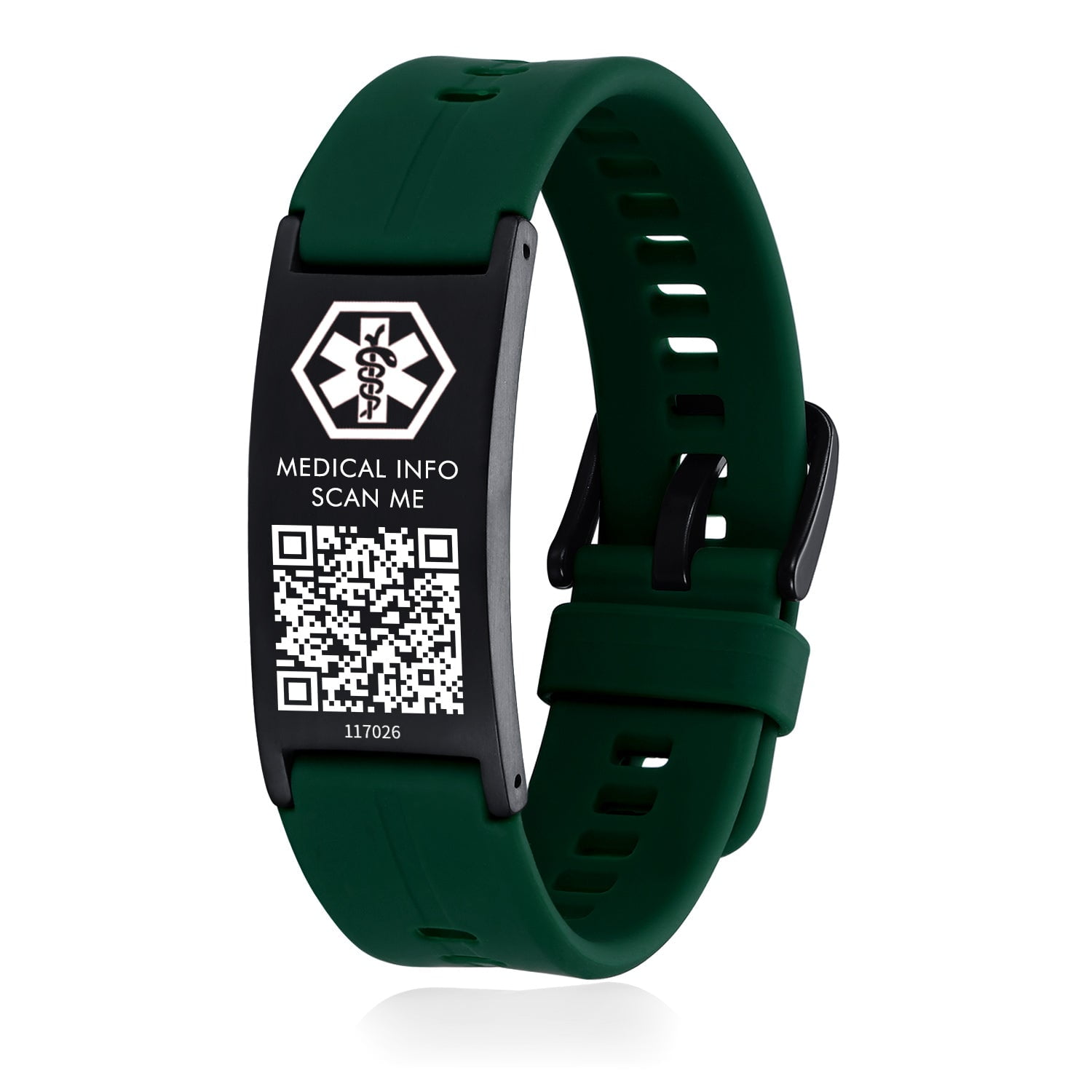 QR Code Medical ID Bracelet for Women Men, Silicone Adjustable Medical ...