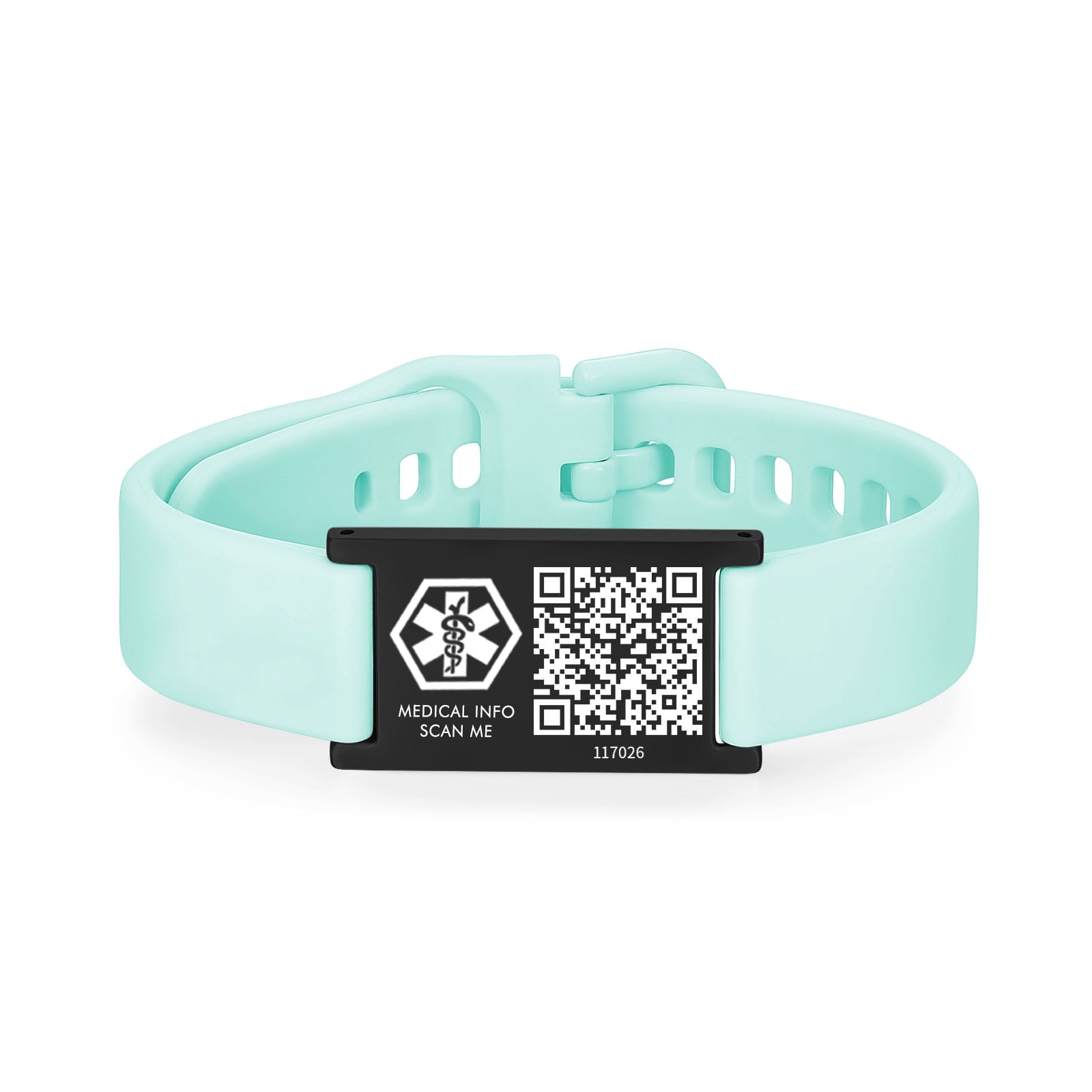 QR Code Medical ID Bracelet for Women Men, Silicone Adjustable Medical ...