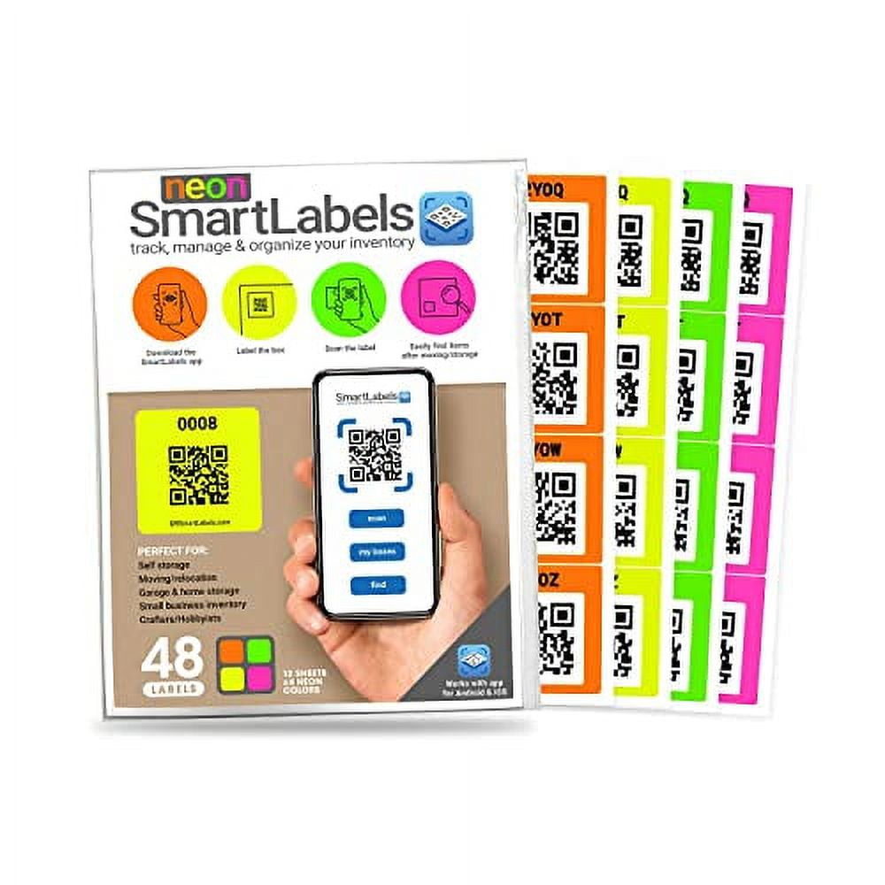 QR Code Smart Labels | Color Coded Scannable Stickers for Storage Bins ...