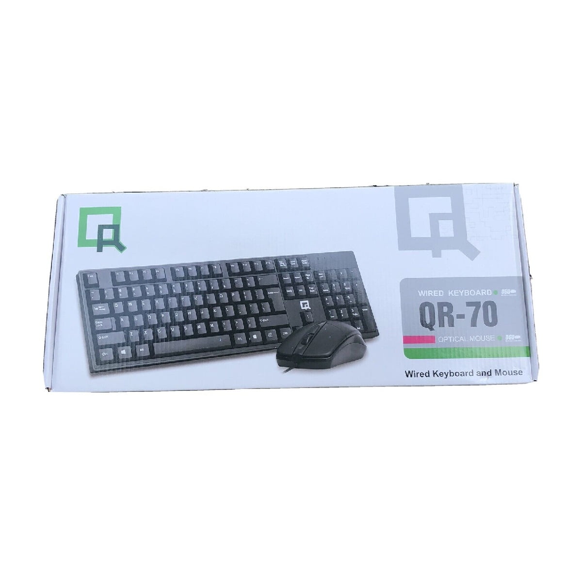 QR QR-70 Wired Keyboard and Optical Mouse Bundle - Walmart.com