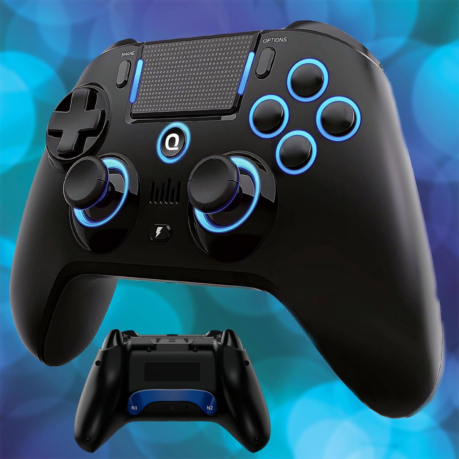 QRD Spark N5 Wireless Controller for PS4/PS3/Windows/TV Box, Halleffect ...