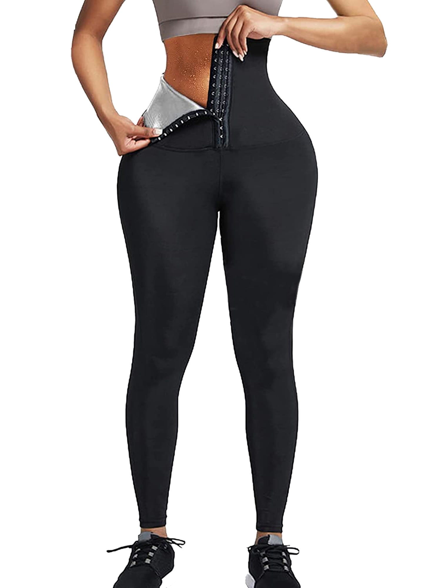 QRIC High Waist Corset Leggings for Women Waist Trainer Tummy Control ...