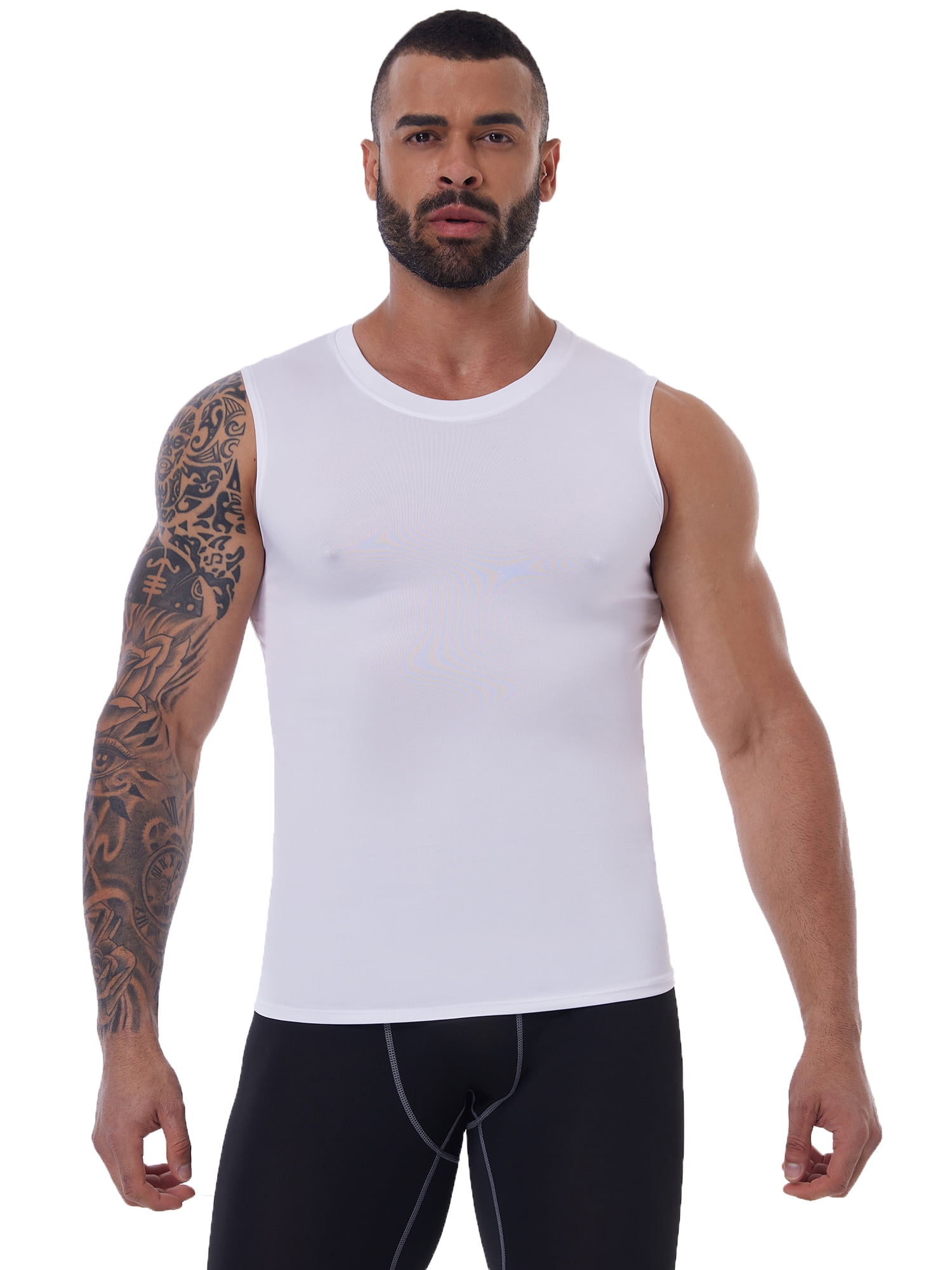 QRIC Men's Muscle Sleeveless Workout Tank Tops Athletic Gym ...