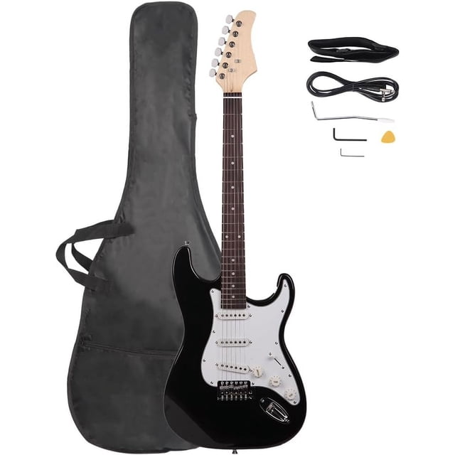QRKD 39 Inch Electric Guitar, Full-Size Beginner Solid Body Electric ...
